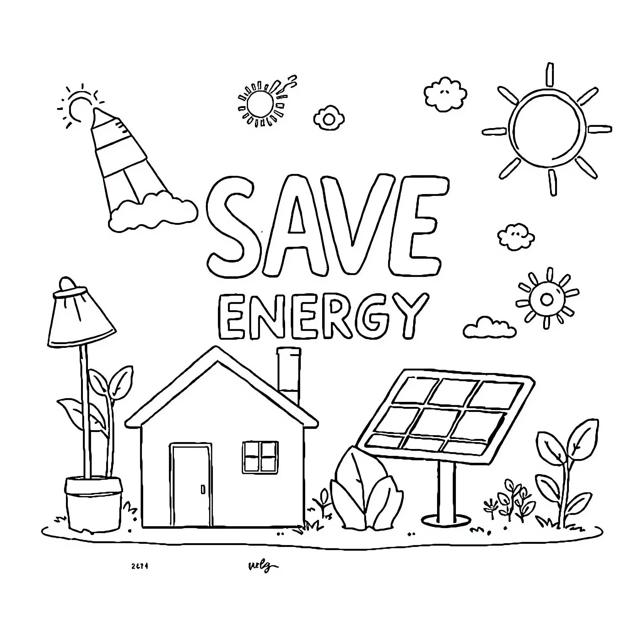 Best Energy Conservation Coloring Pages (Free Printable PDF)