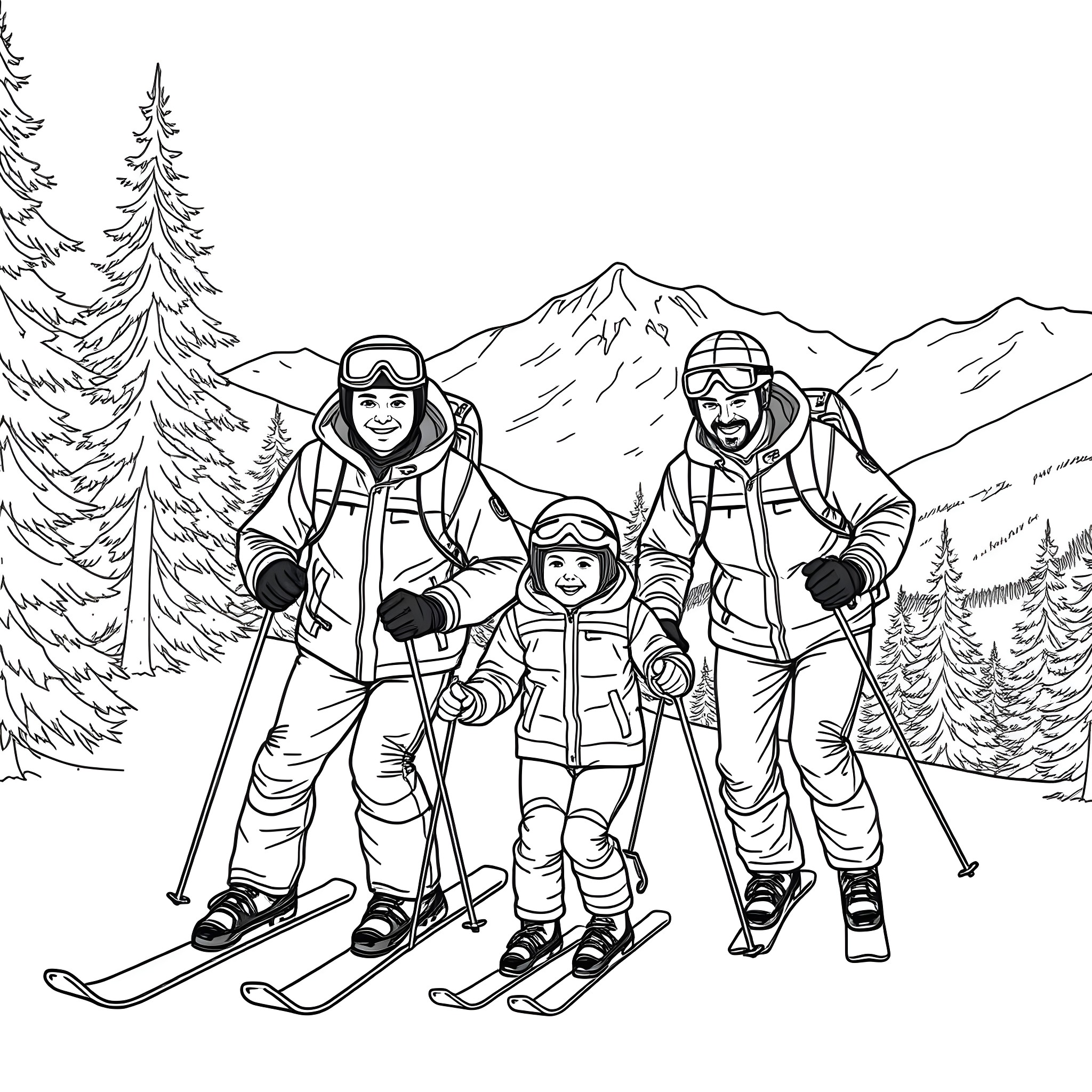 Best Skiing Coloring Pages (Free Printable PDF)