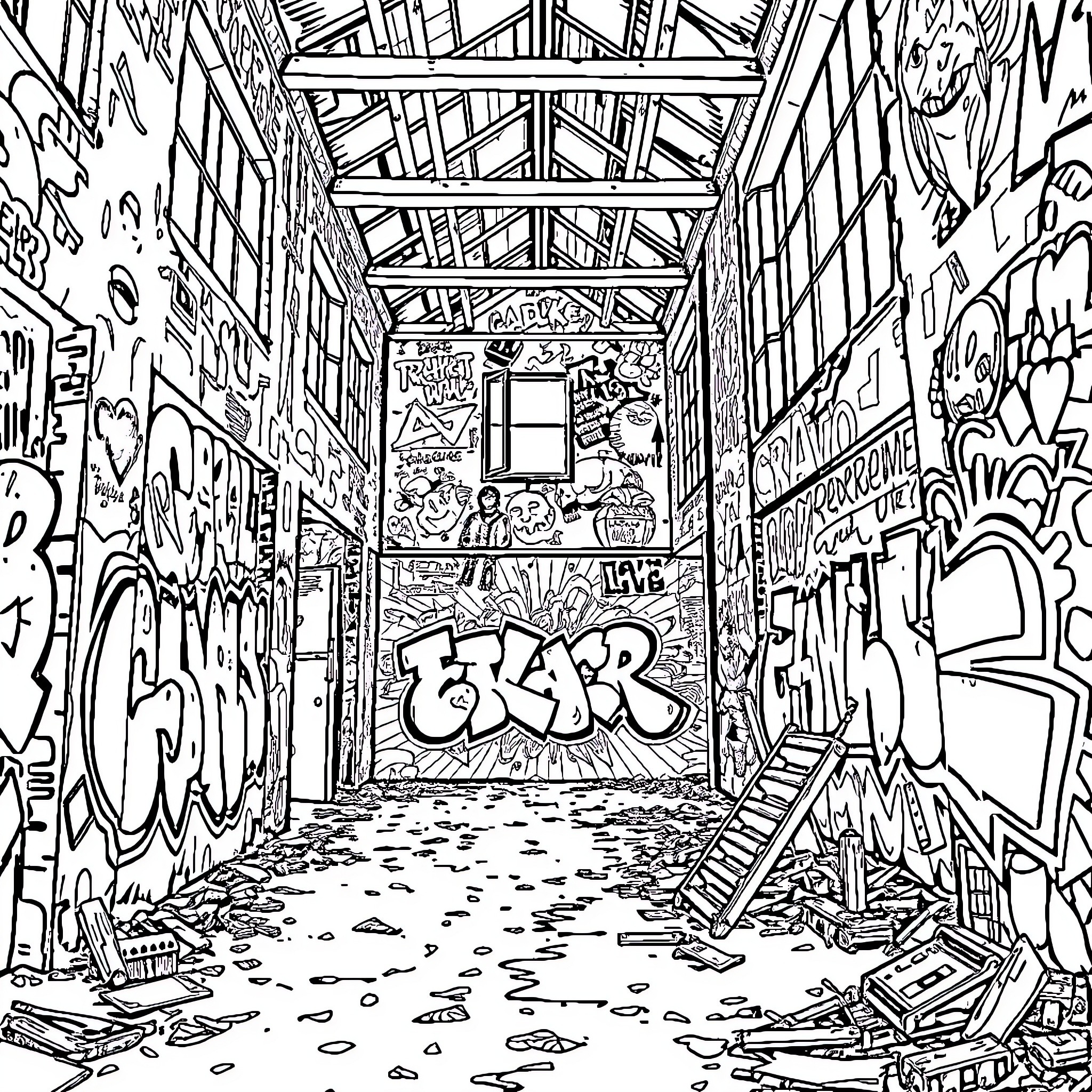 Best Graffiti Coloring Pages (Free Printable PDF)