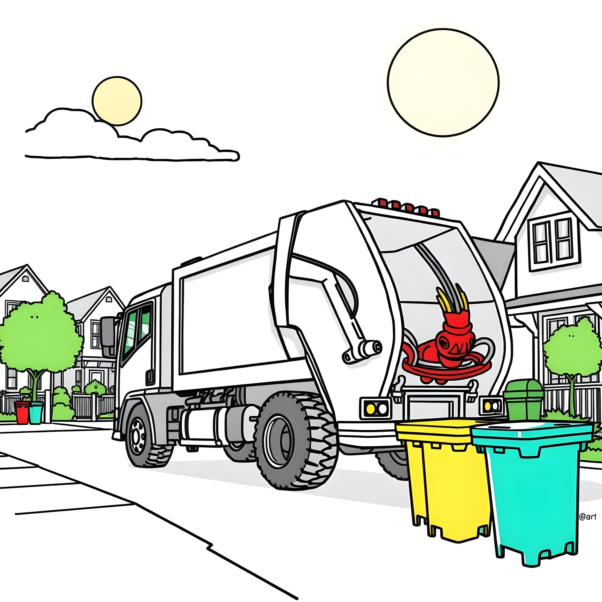 1 Best Garbage Truck Coloring Pages (Free Printable PDFs)