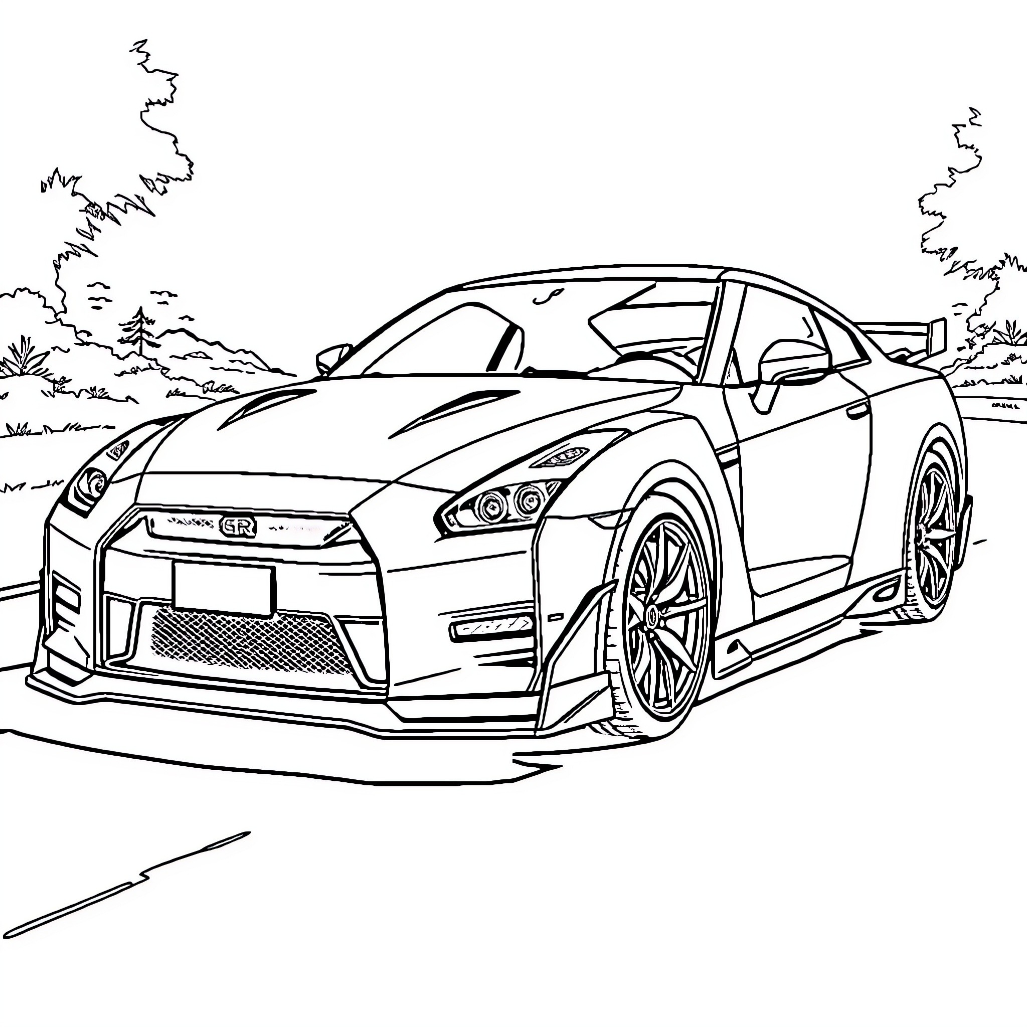 Best Nissan GTR Coloring Pages (Free Printable PDF)