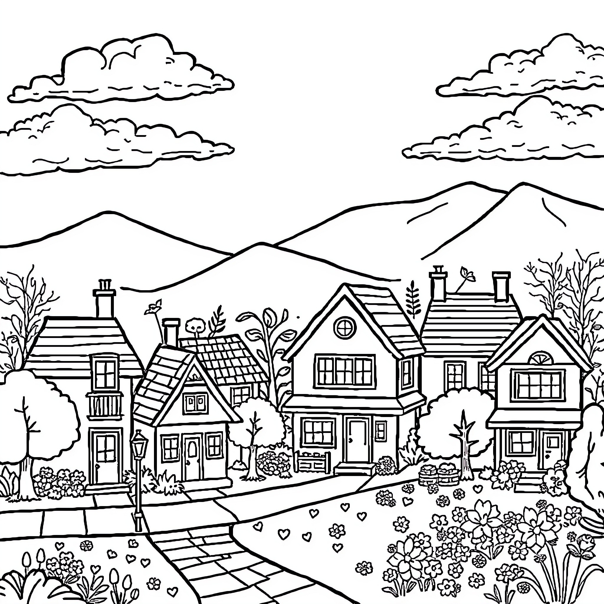3 Best Hometown Coloring Pages (Free Printable PDFs)