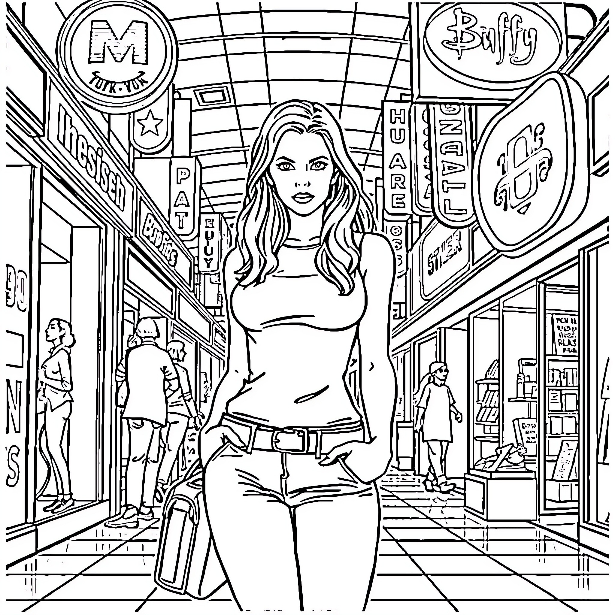 Best Buffy Coloring Pages (Free Printable PDF)