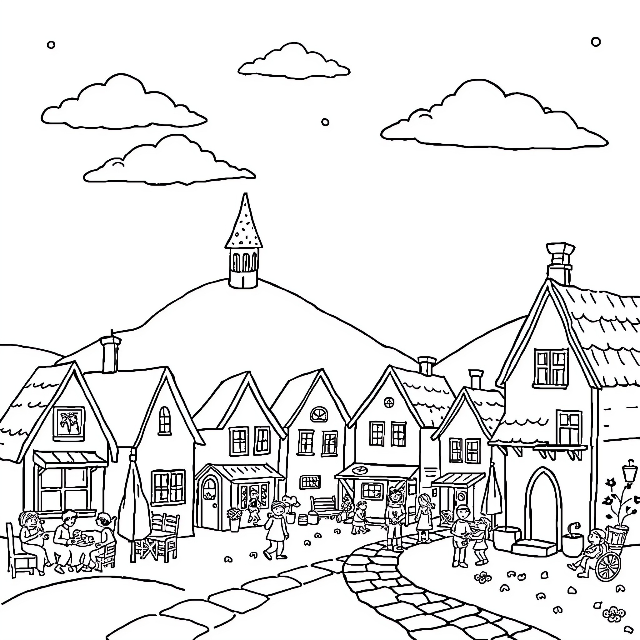 Best Village Coloring Pages (Free Printable PDF)