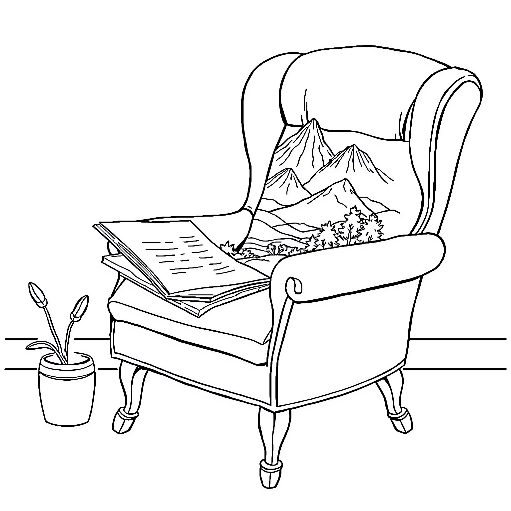 Best Rocking Chair Coloring Pages (Free Printable PDF)