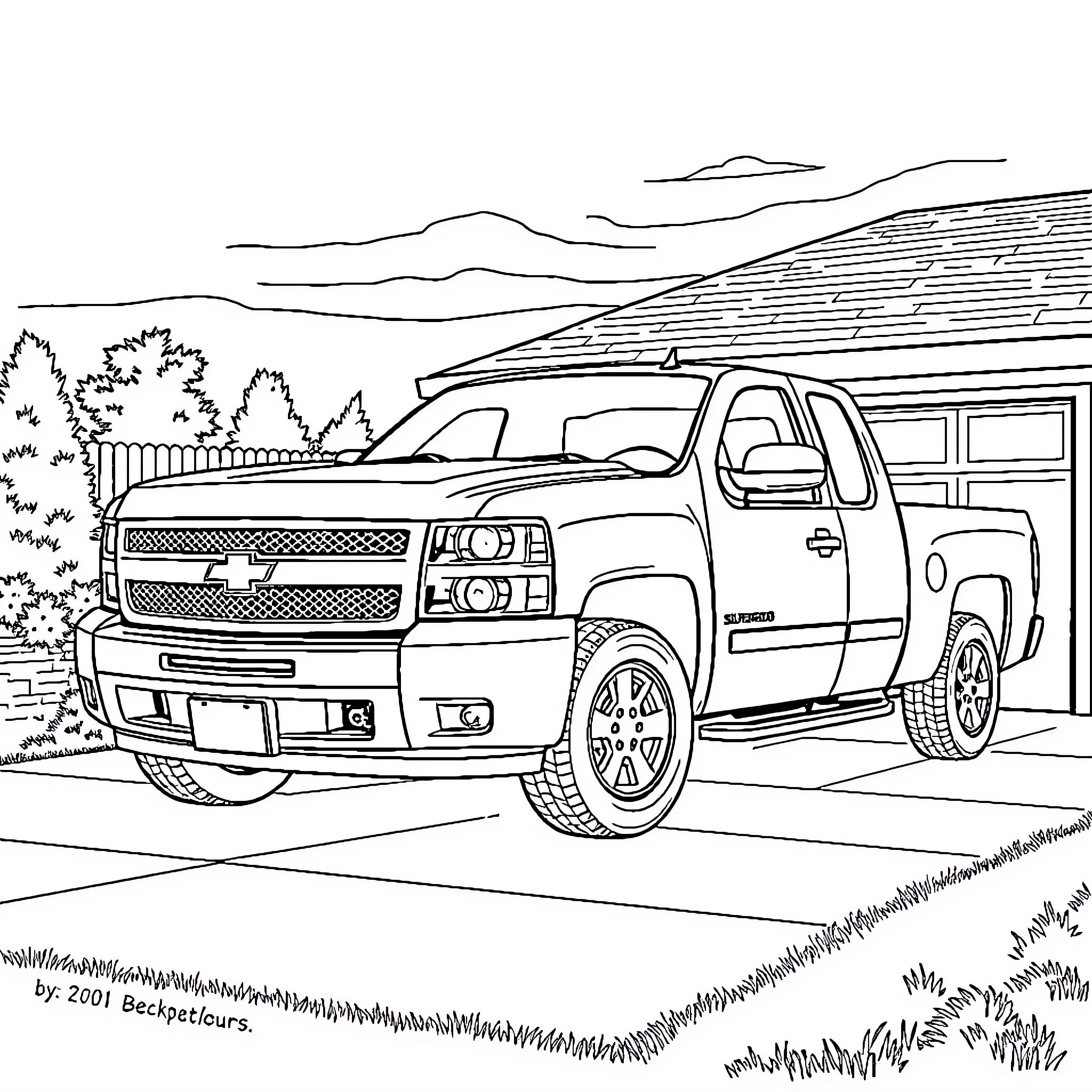 Best Chevy Silverado Coloring Pages (Free Printable PDF)
