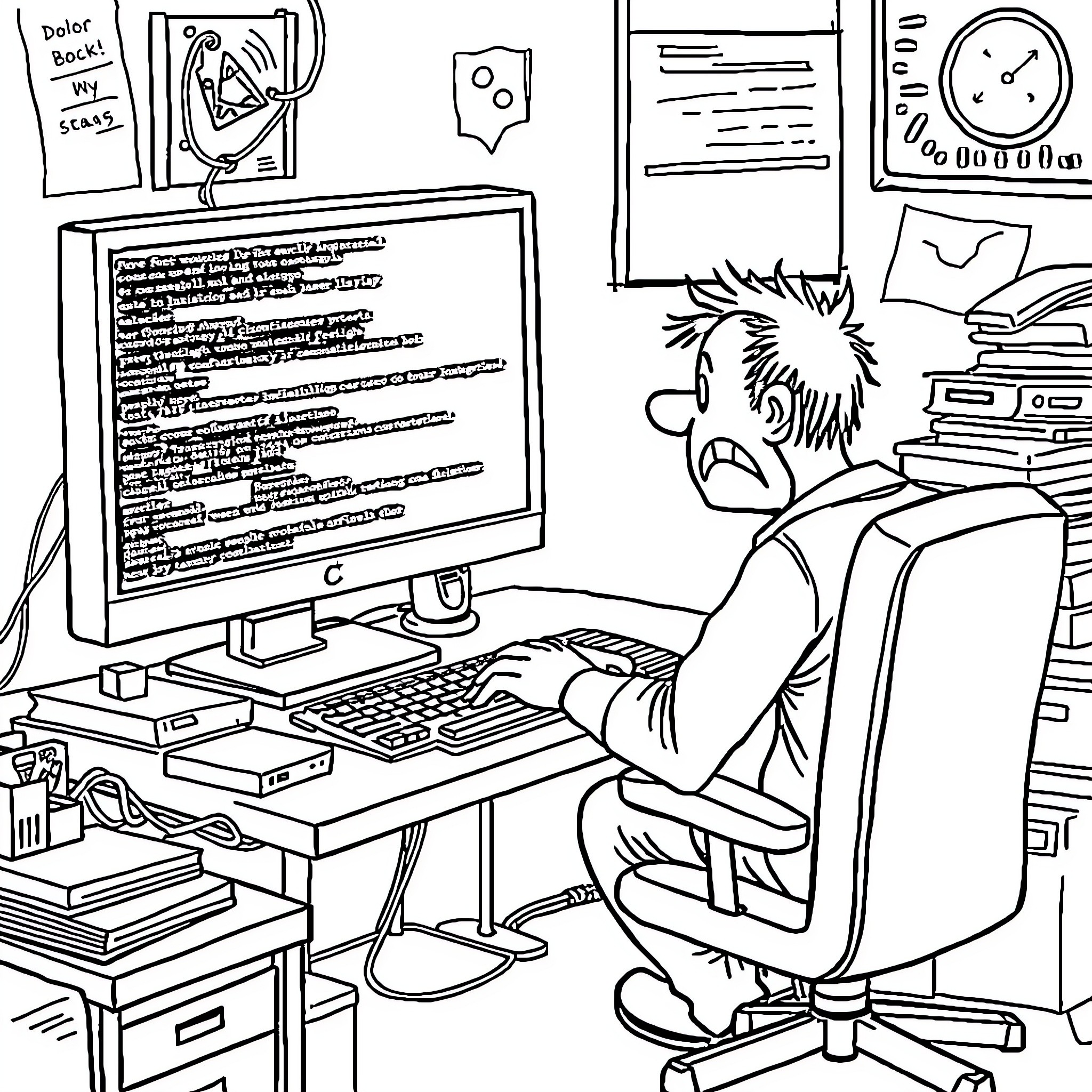 Best Programmer Coloring Pages (Free Printable PDF)