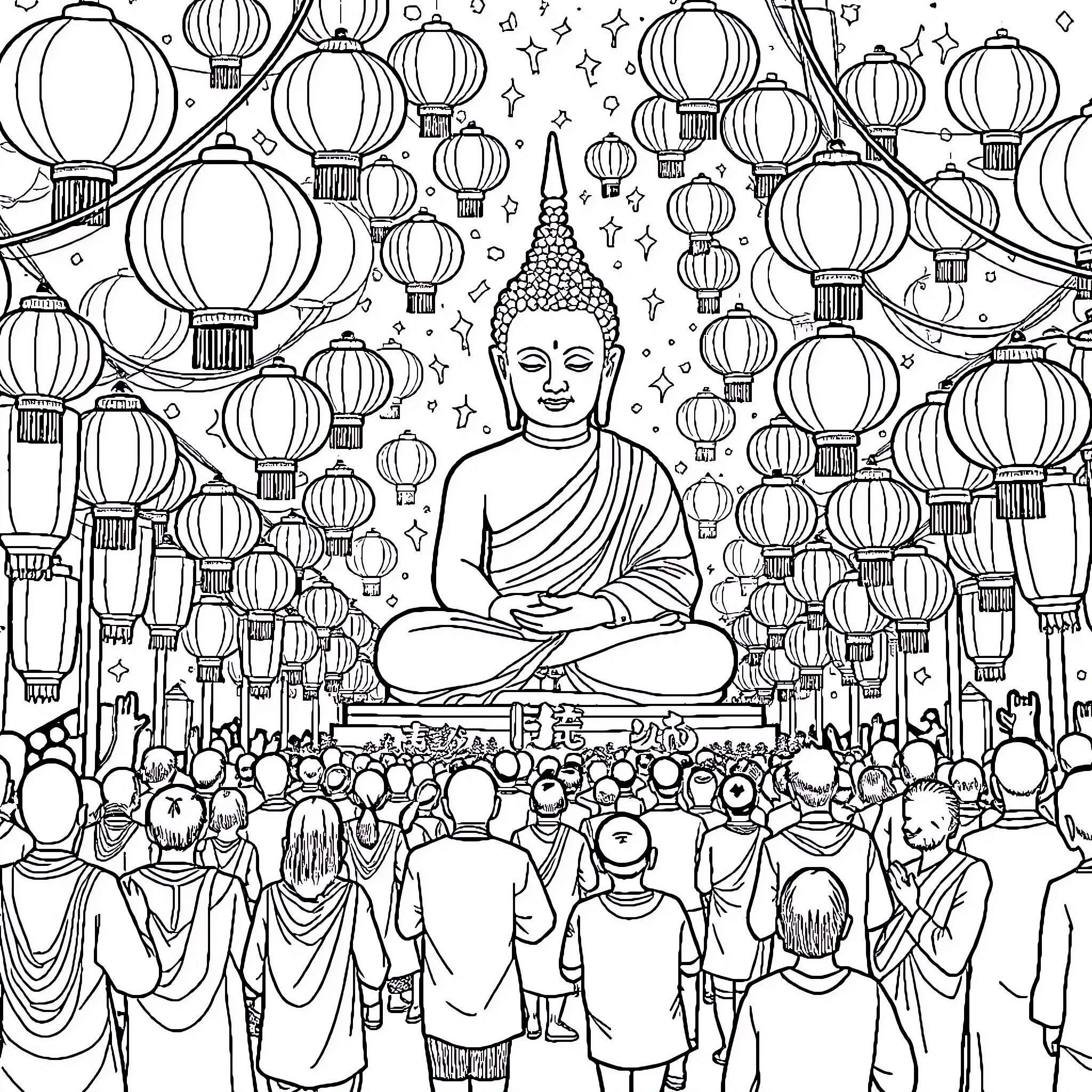 Best Waisak Coloring Pages (Free Printable PDF)