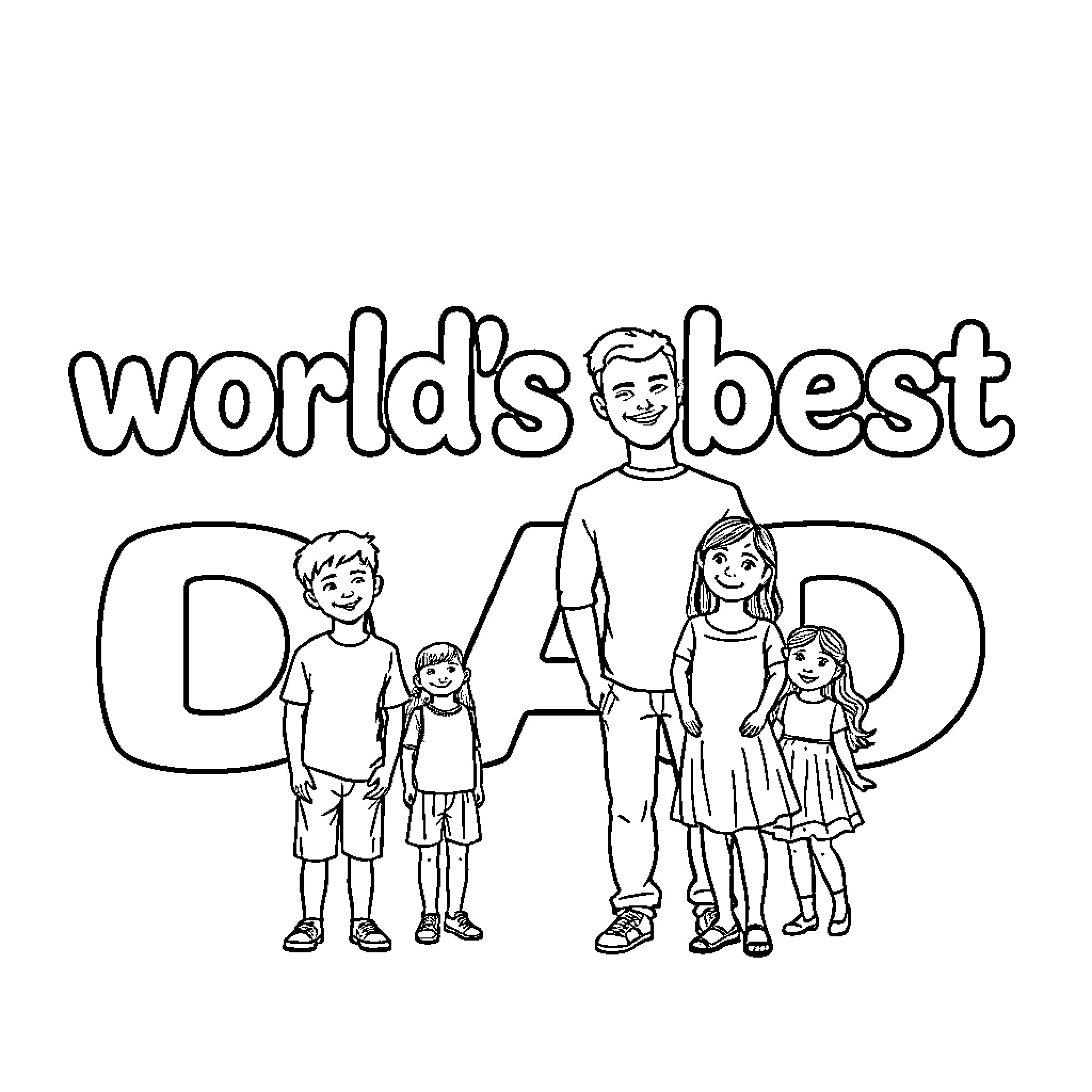 Best Dad Coloring Pages (Free Printable PDF)