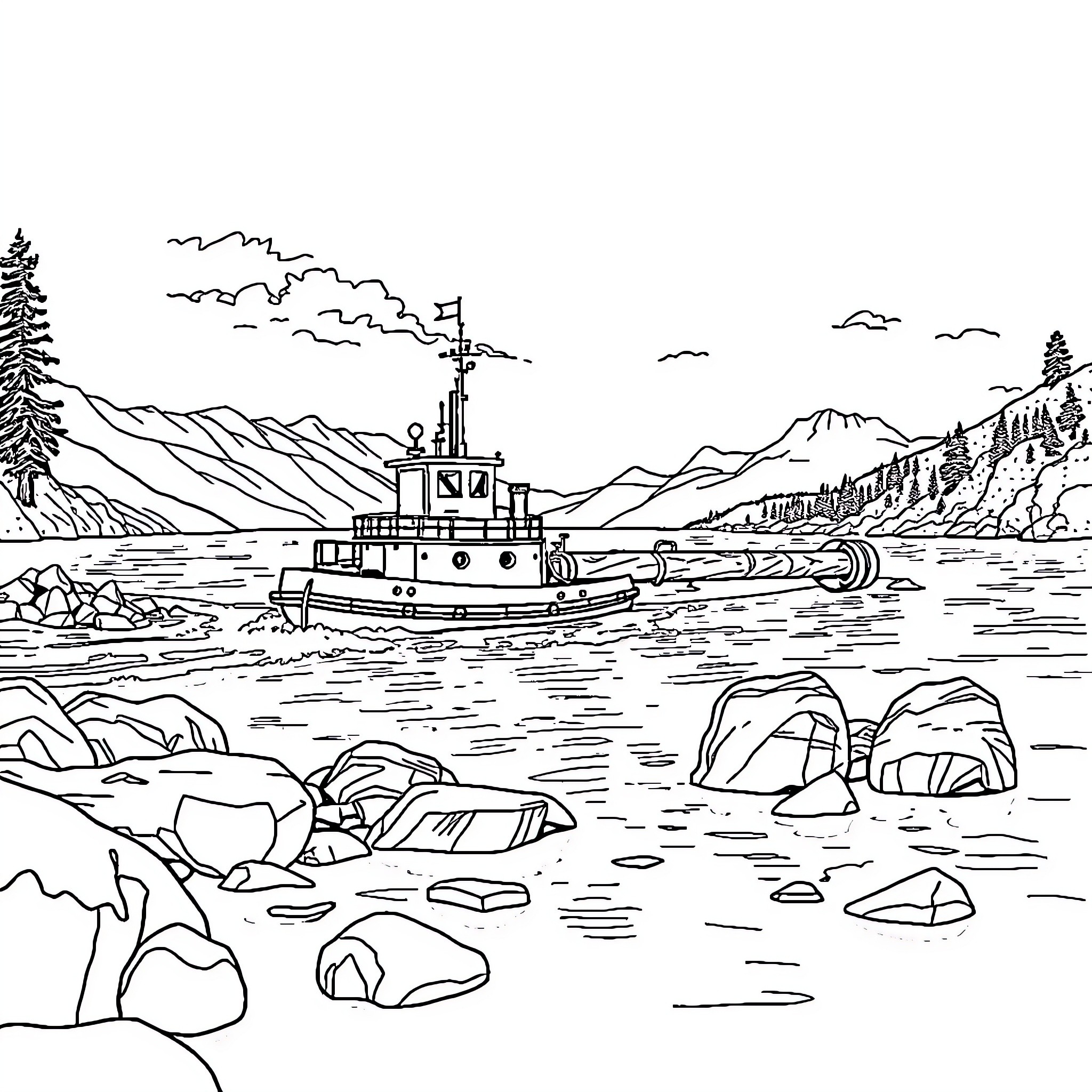 Best Tug Boat Coloring Pages (Free Printable PDF)