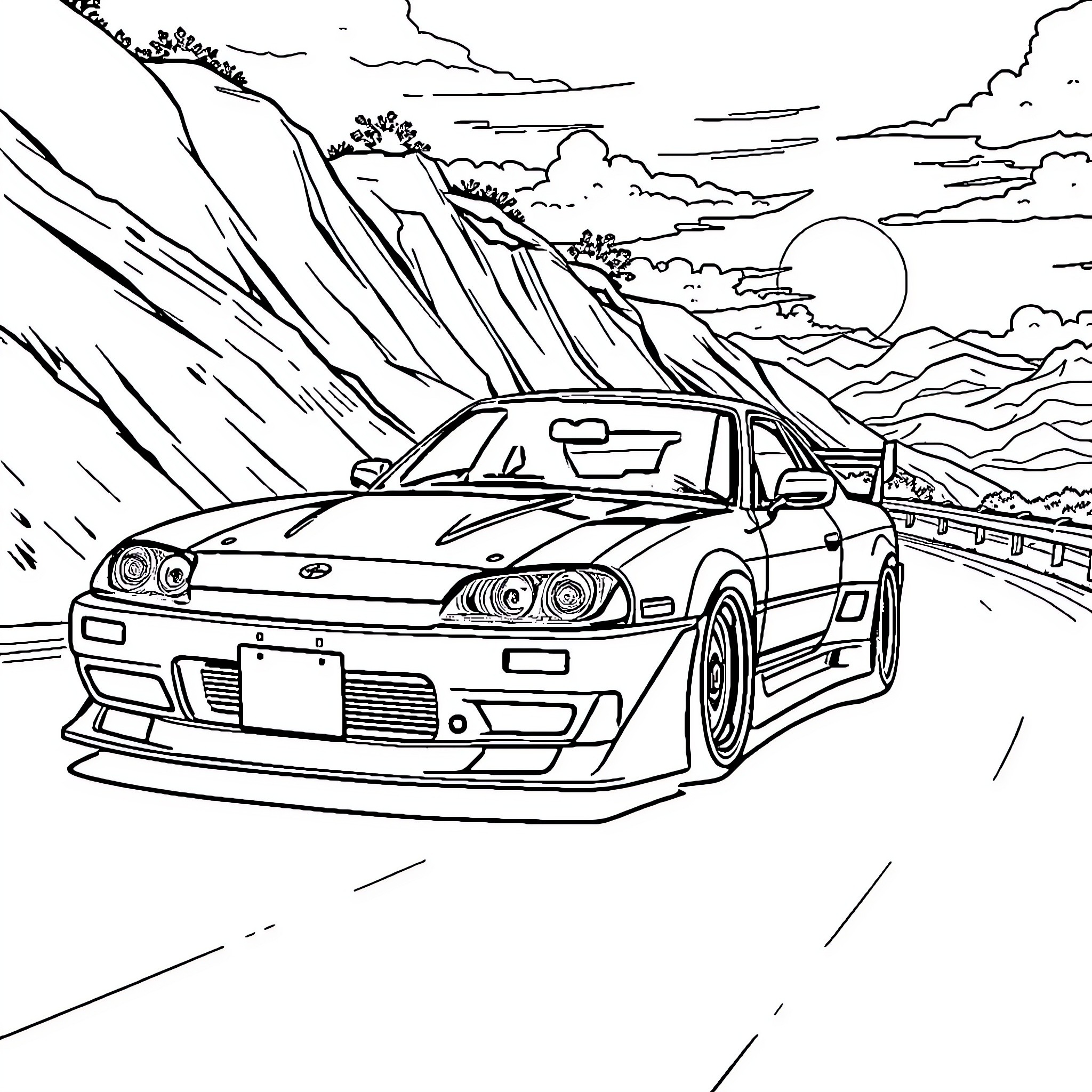 Best JDM Car Coloring Pages (Free Printable PDF)