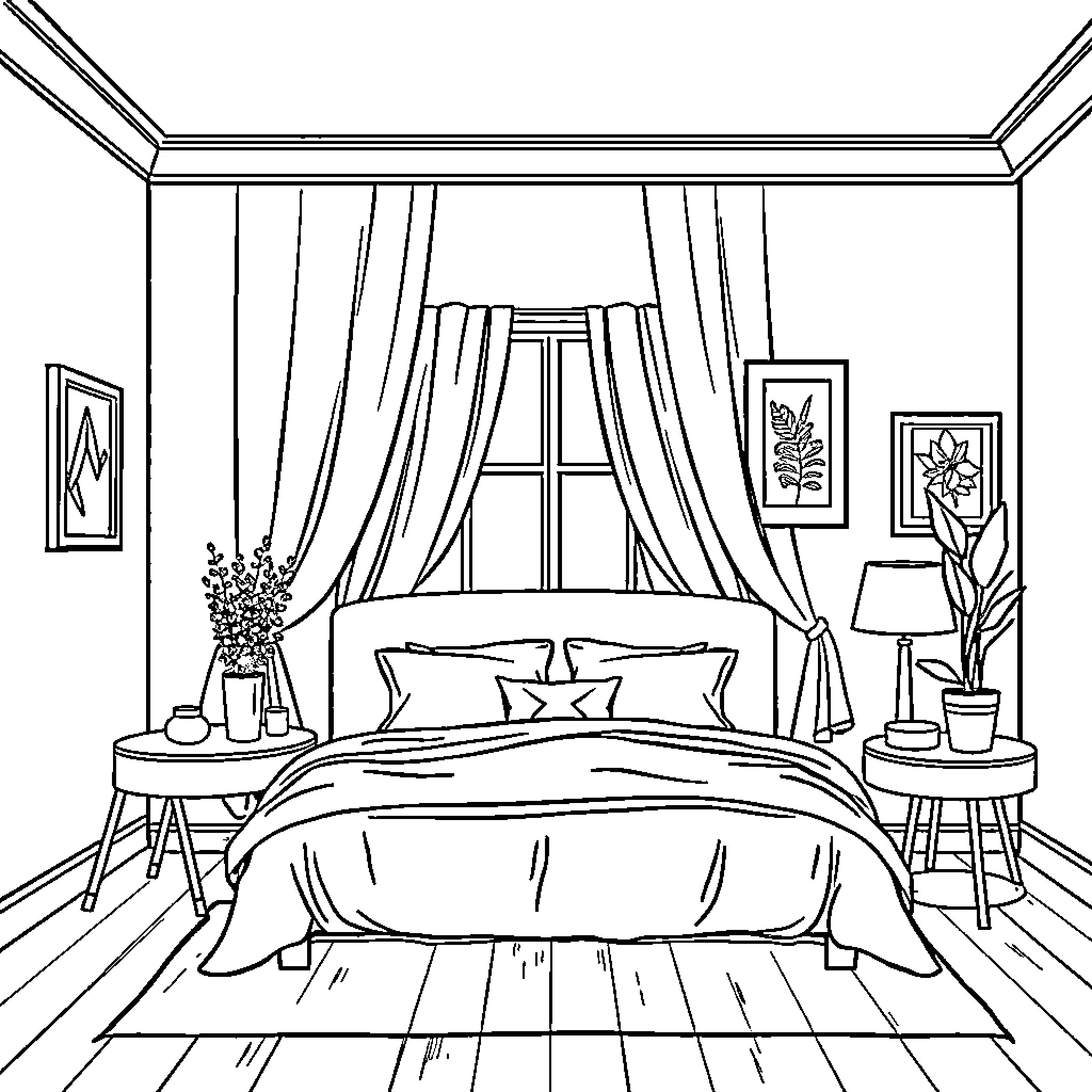 Best Bedroom Coloring Pages (Free Printable PDF)
