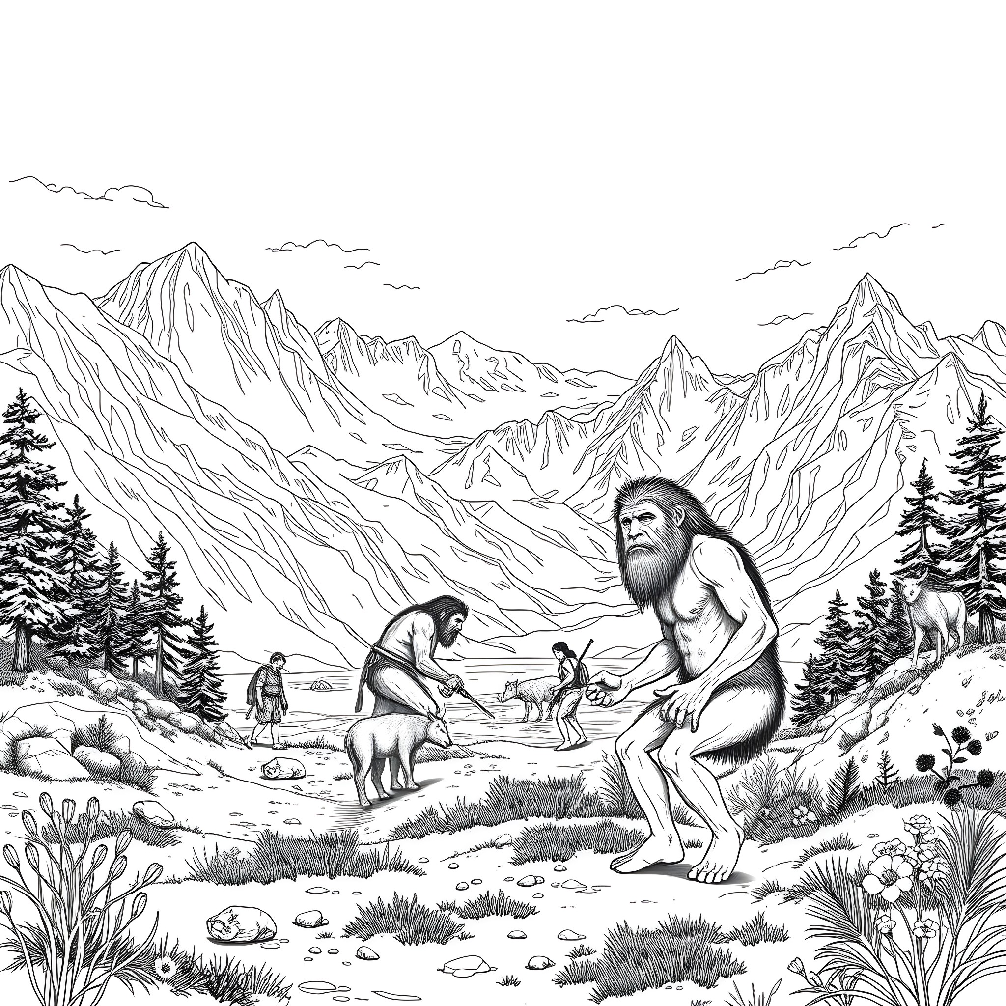 Best Neanderthal Coloring Pages (Free Printable PDF)