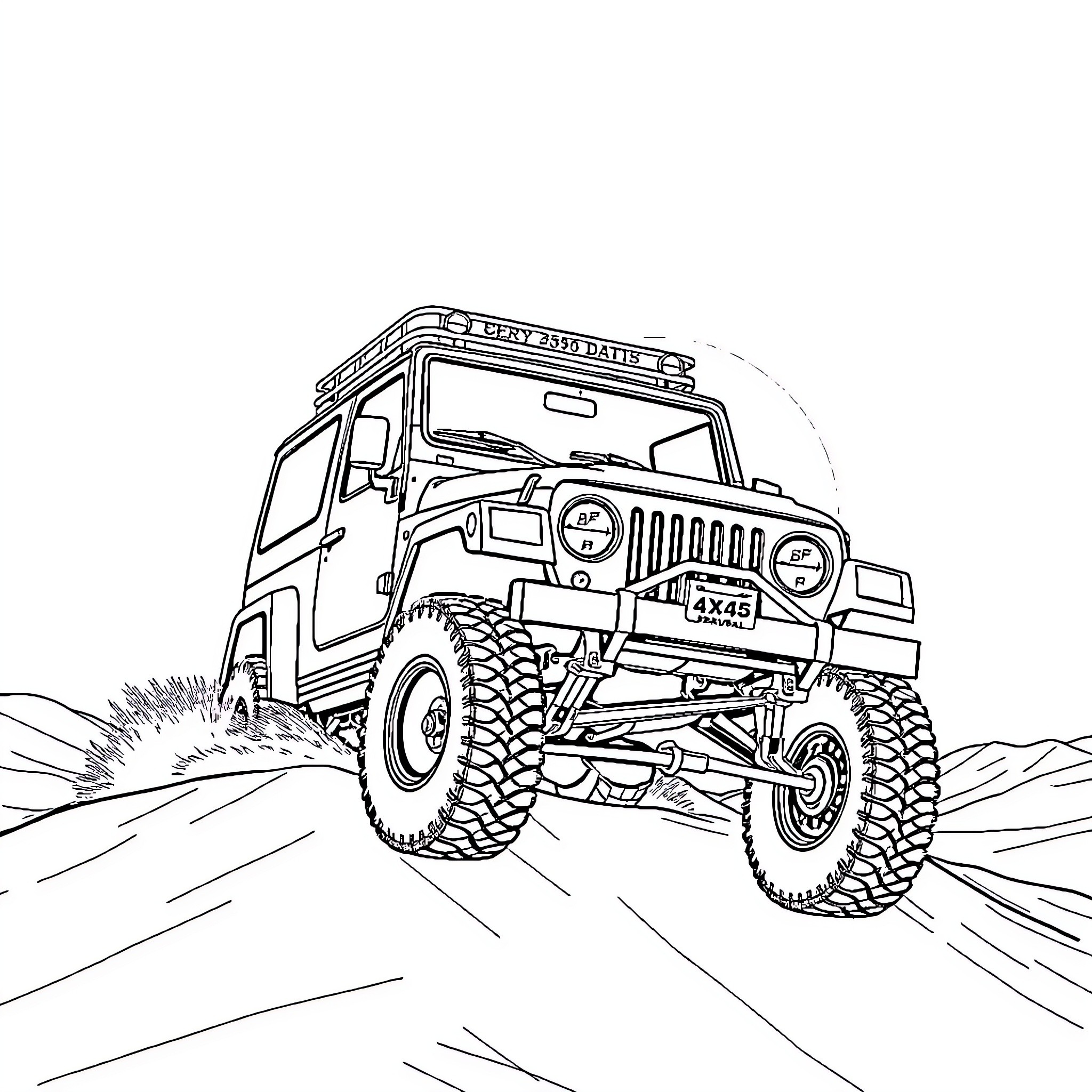 Best 4x4 Coloring Pages (Free Printable PDF)