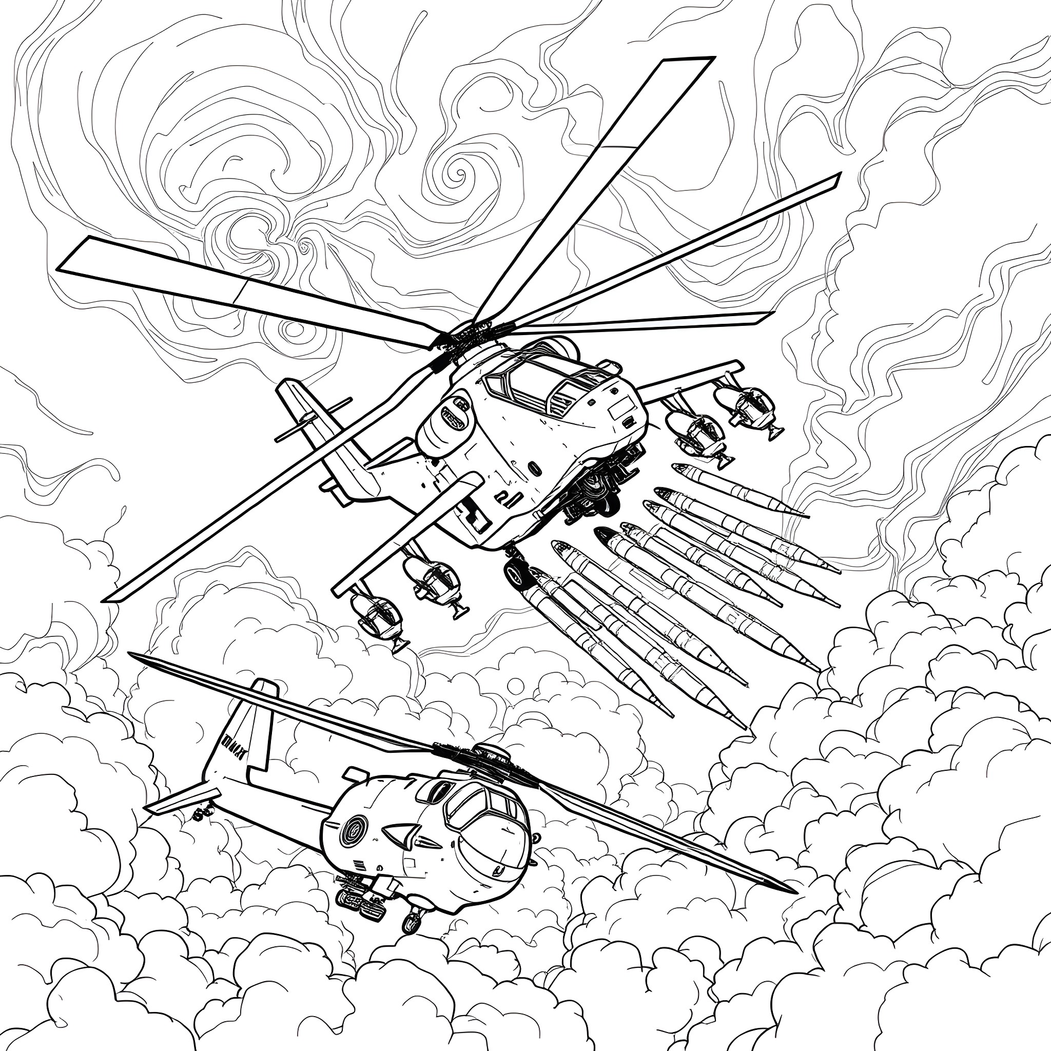Best Apache Helicopter Coloring Pages (Free Printable PDF)