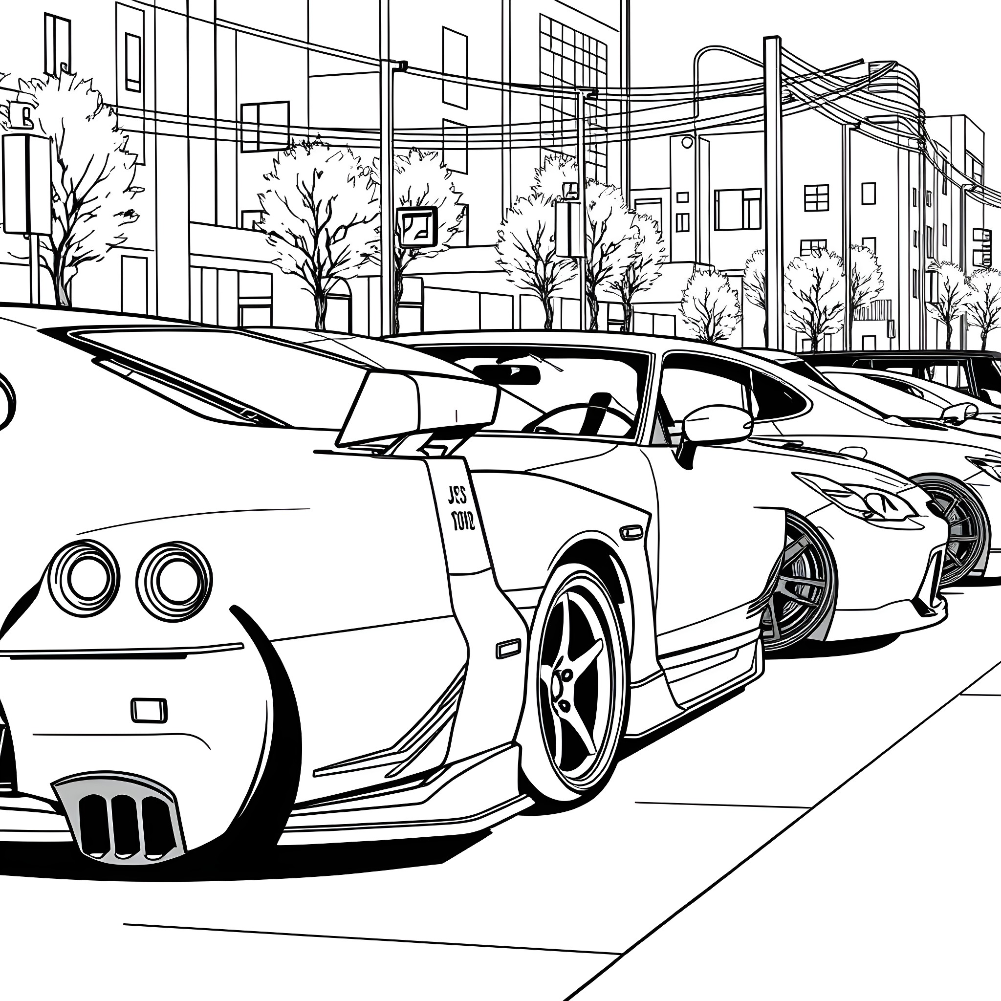 Best JDM Car Coloring Pages (Free Printable PDF)