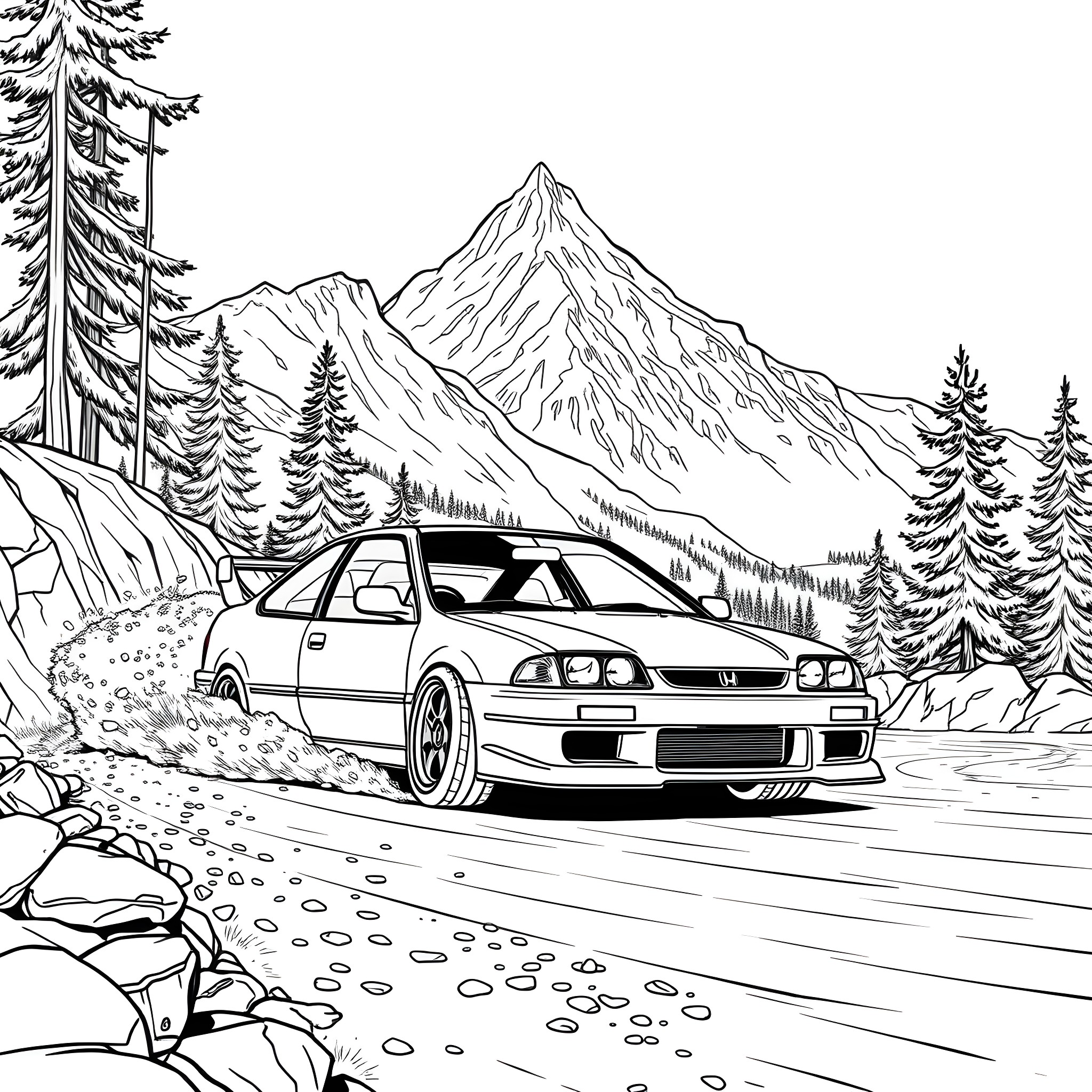 15 Best Honda Civic Coloring Pages (Free Printable PDFs)