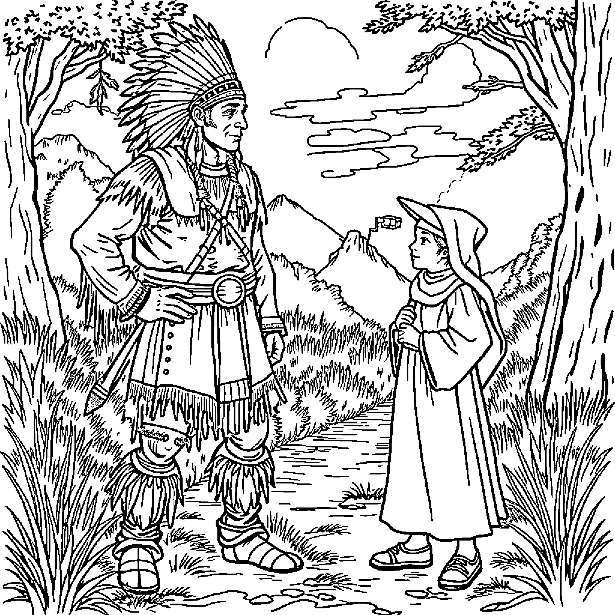 Best Native American Coloring Pages (Free Printable PDF)