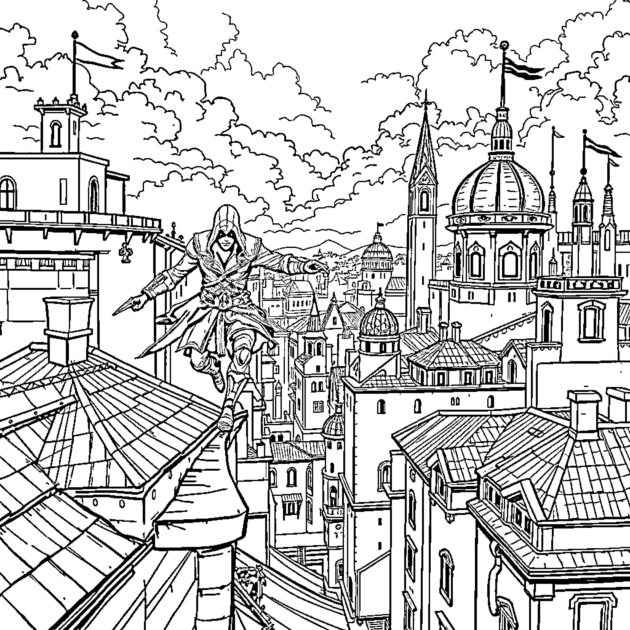 Best Assassin Coloring Pages (Free Printable PDF)