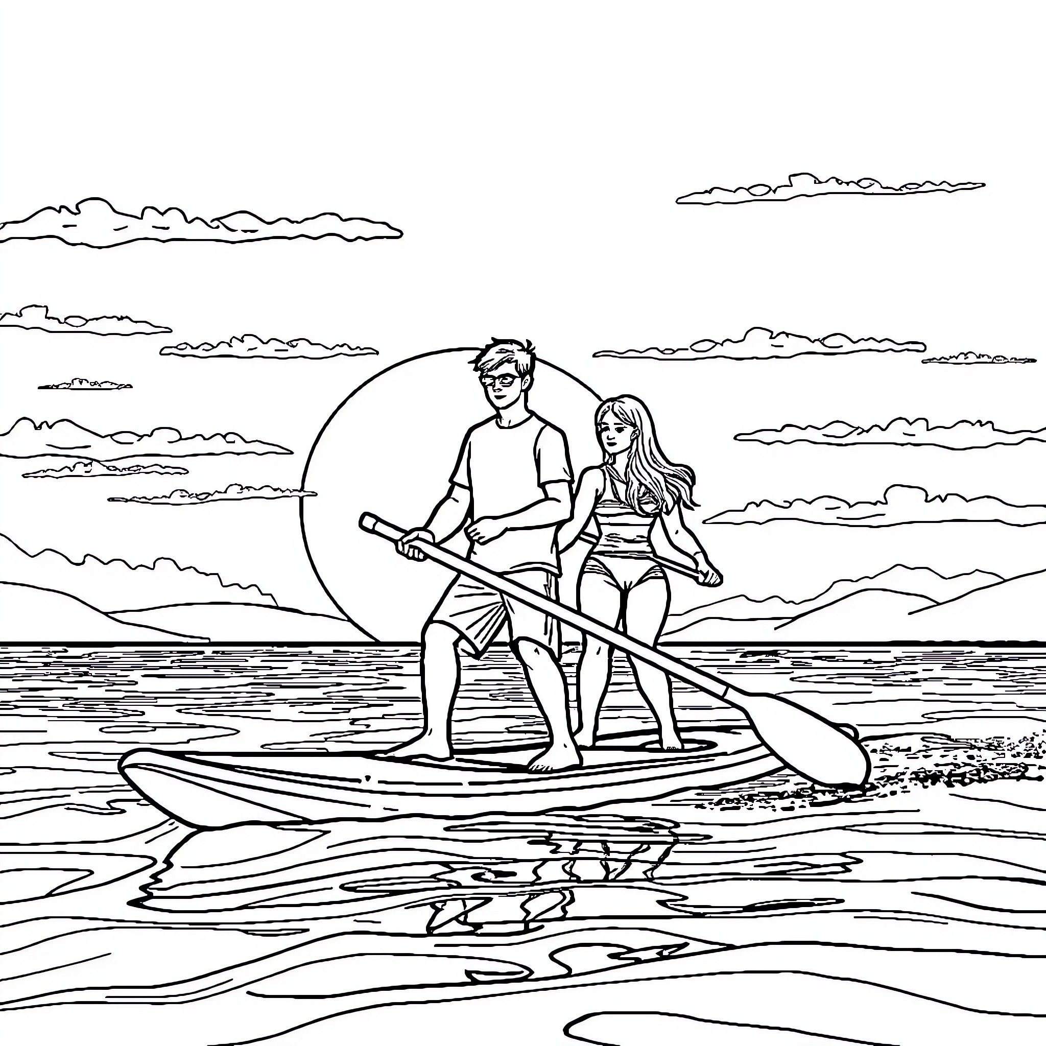 Best Paddle Boarder Coloring Pages (Free Printable PDF)