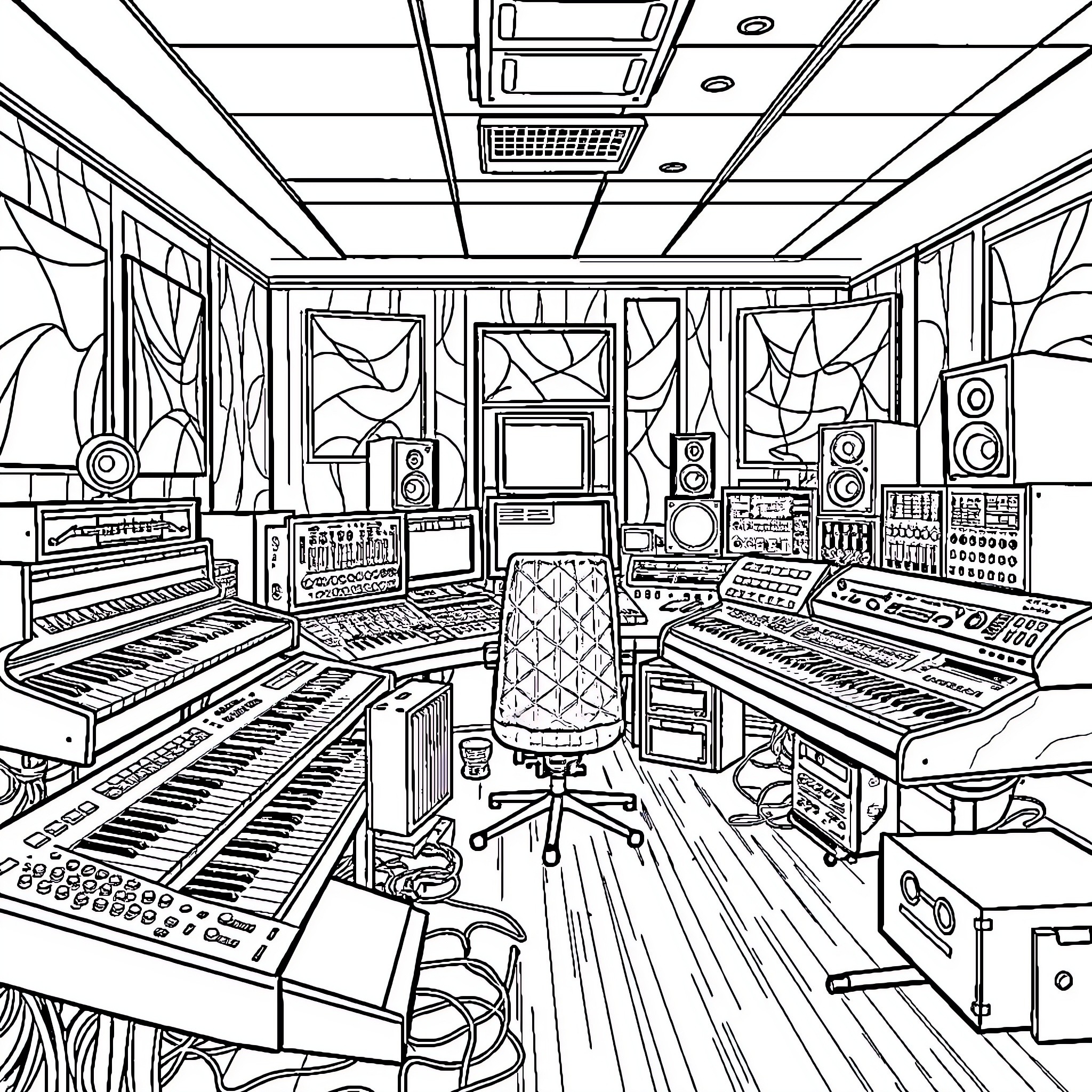 1 Best Music Studio Coloring Pages (Free Printable PDFs)