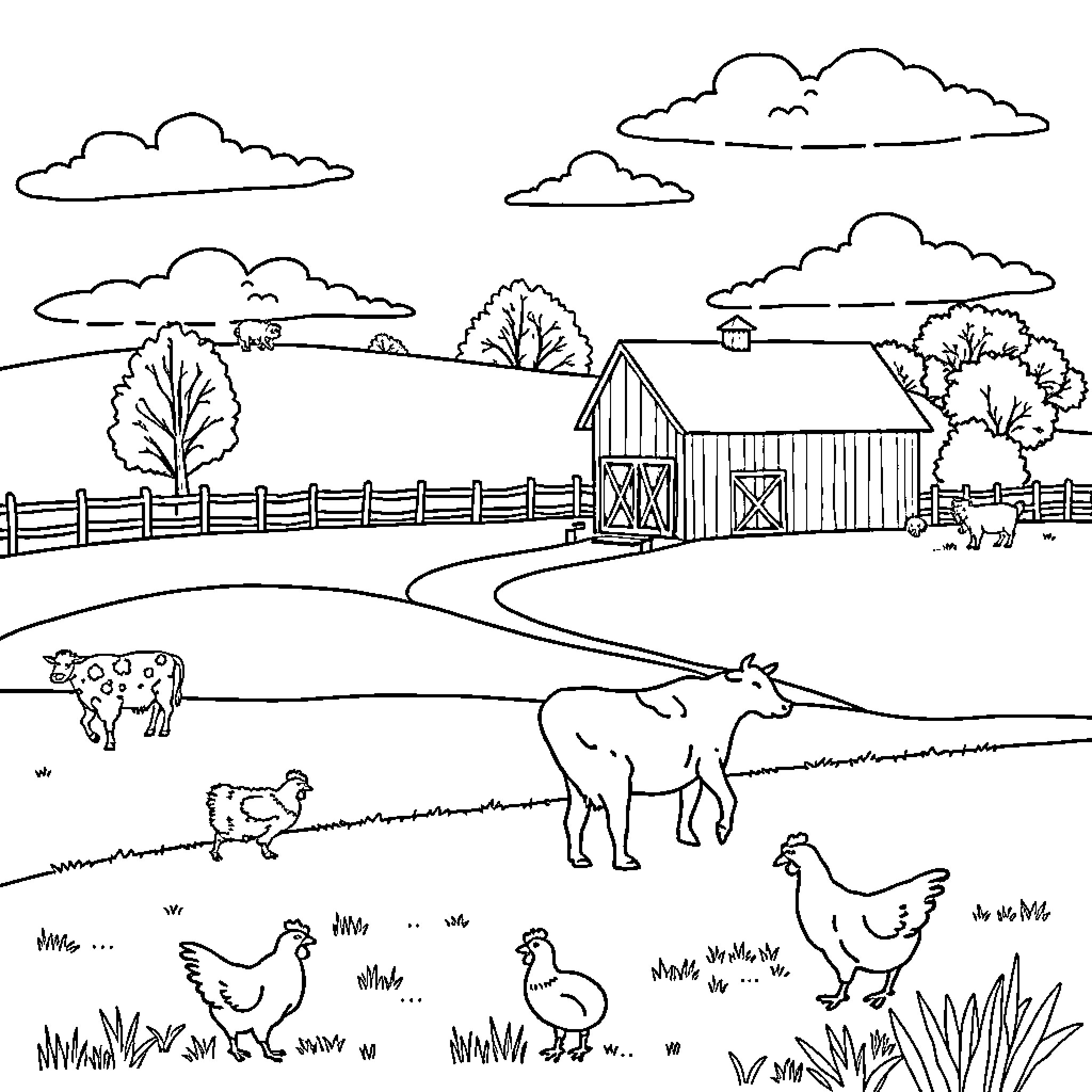 Best Farm Coloring Pages (Free Printable PDF)