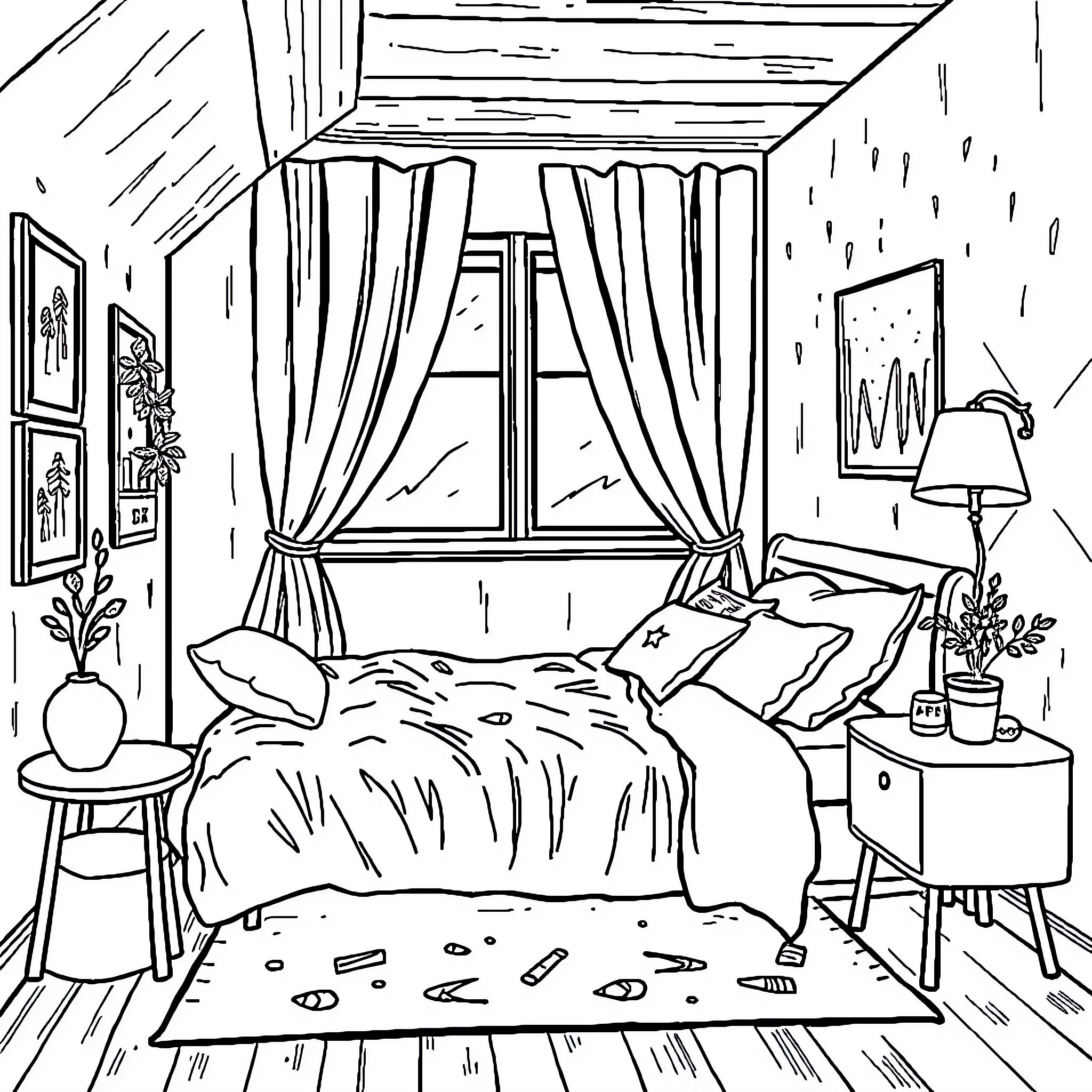 Best Bedroom Coloring Pages (Free Printable PDF)