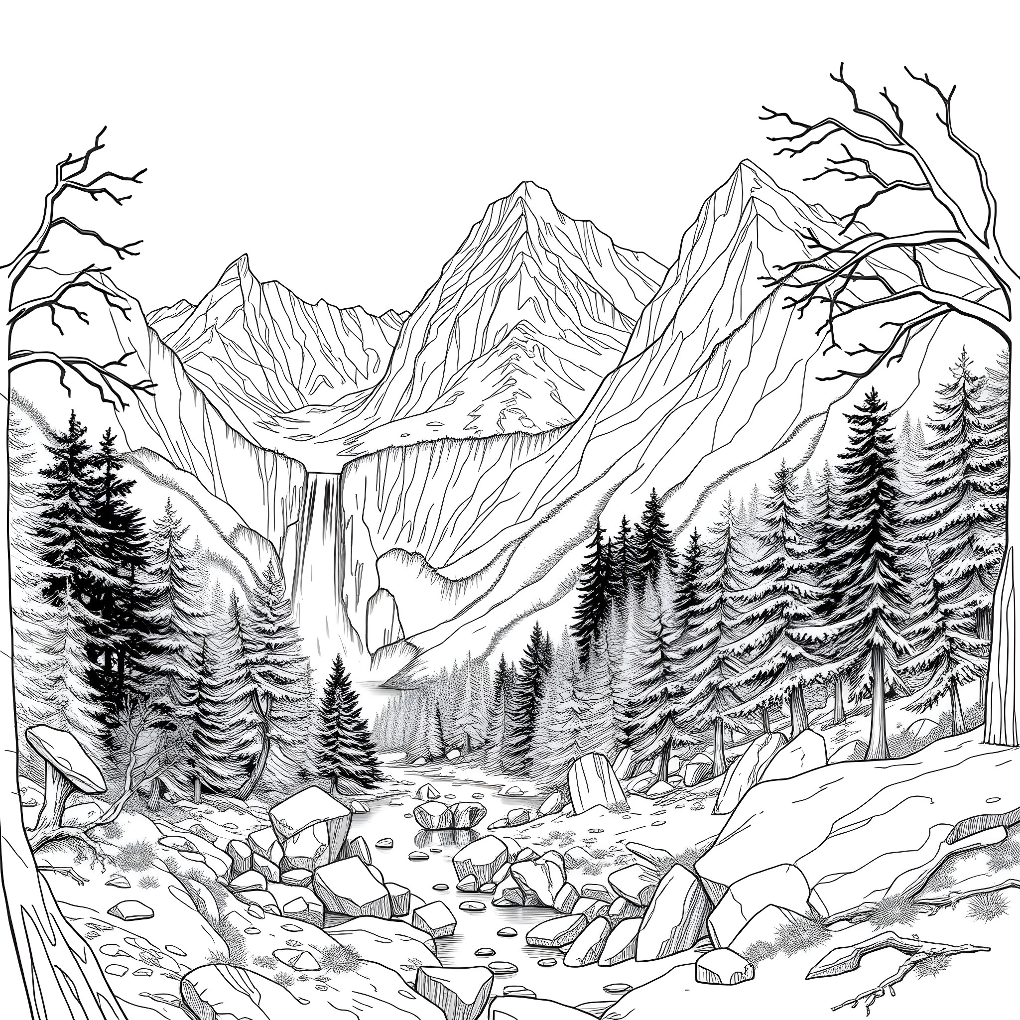 Best Mountain Coloring Pages (Free Printable PDF)