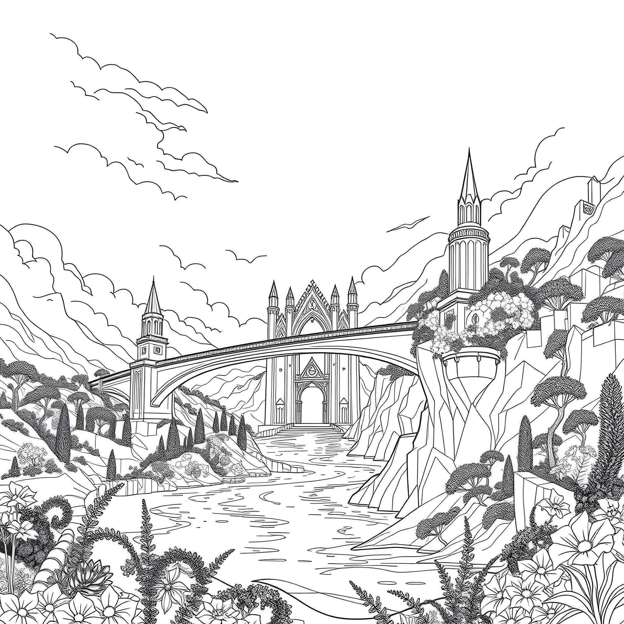 Best Bridge Coloring Pages (Free Printable PDF)