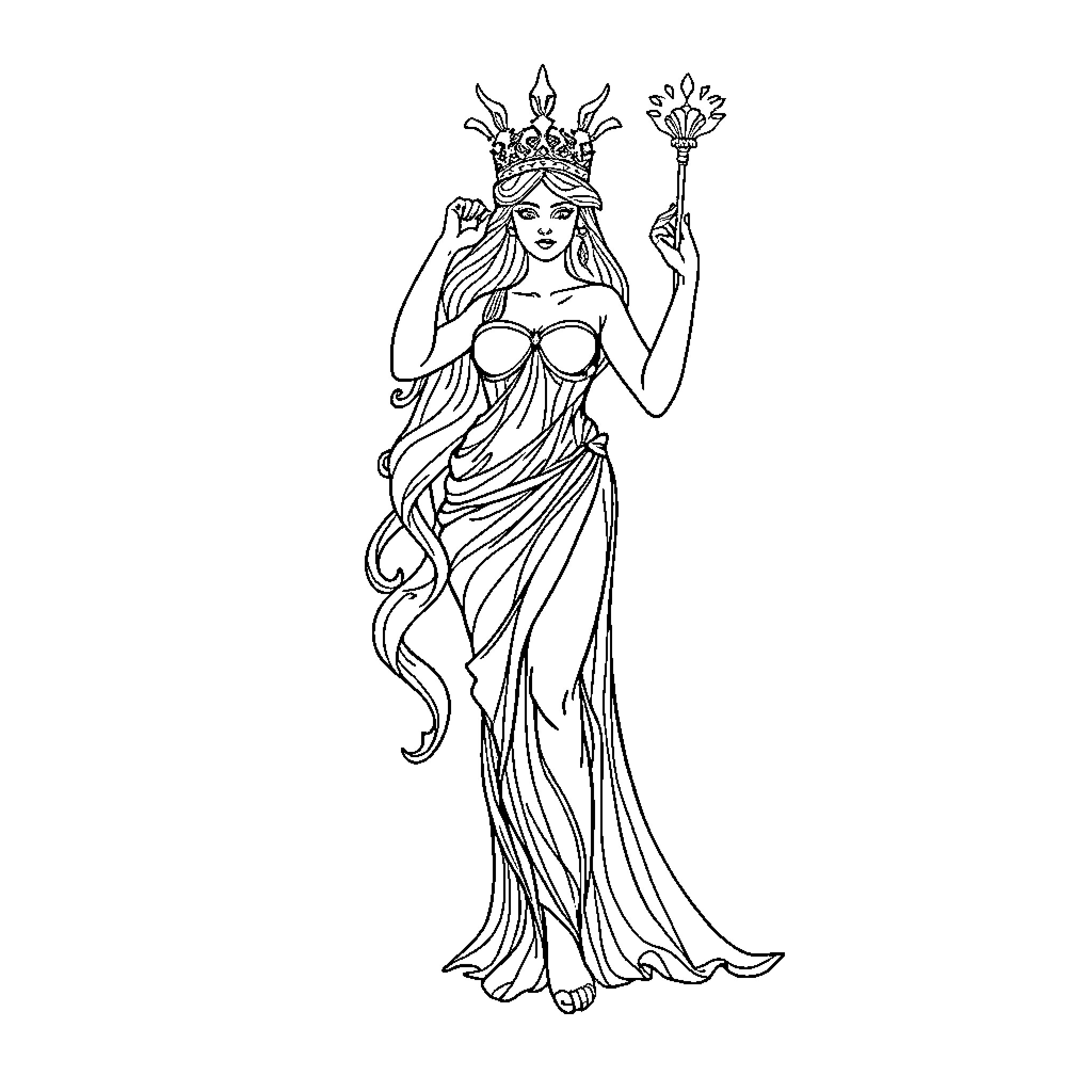 Best Goddess Coloring Pages (Free Printable PDF)