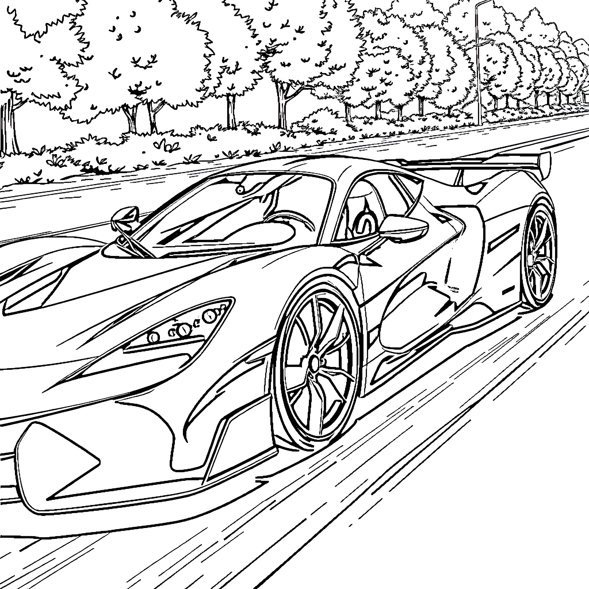 Best Hypercar Coloring Pages (Free Printable PDF)