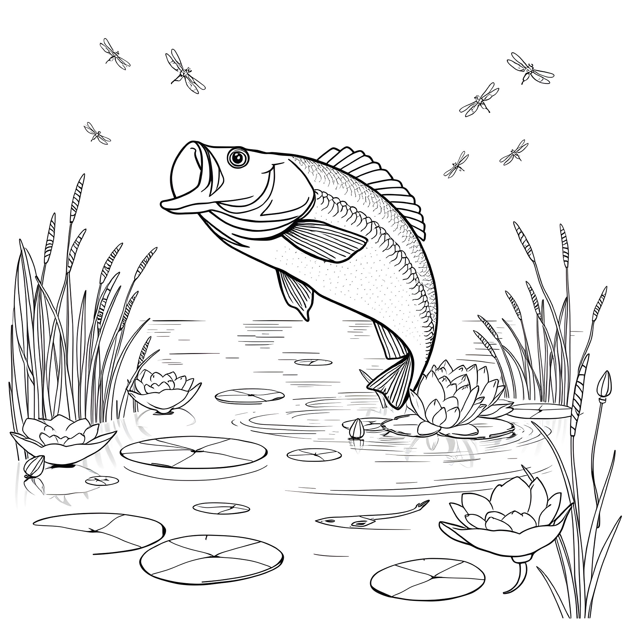 4 Best Largemouth Bass Coloring Pages (Free Printable PDFs)