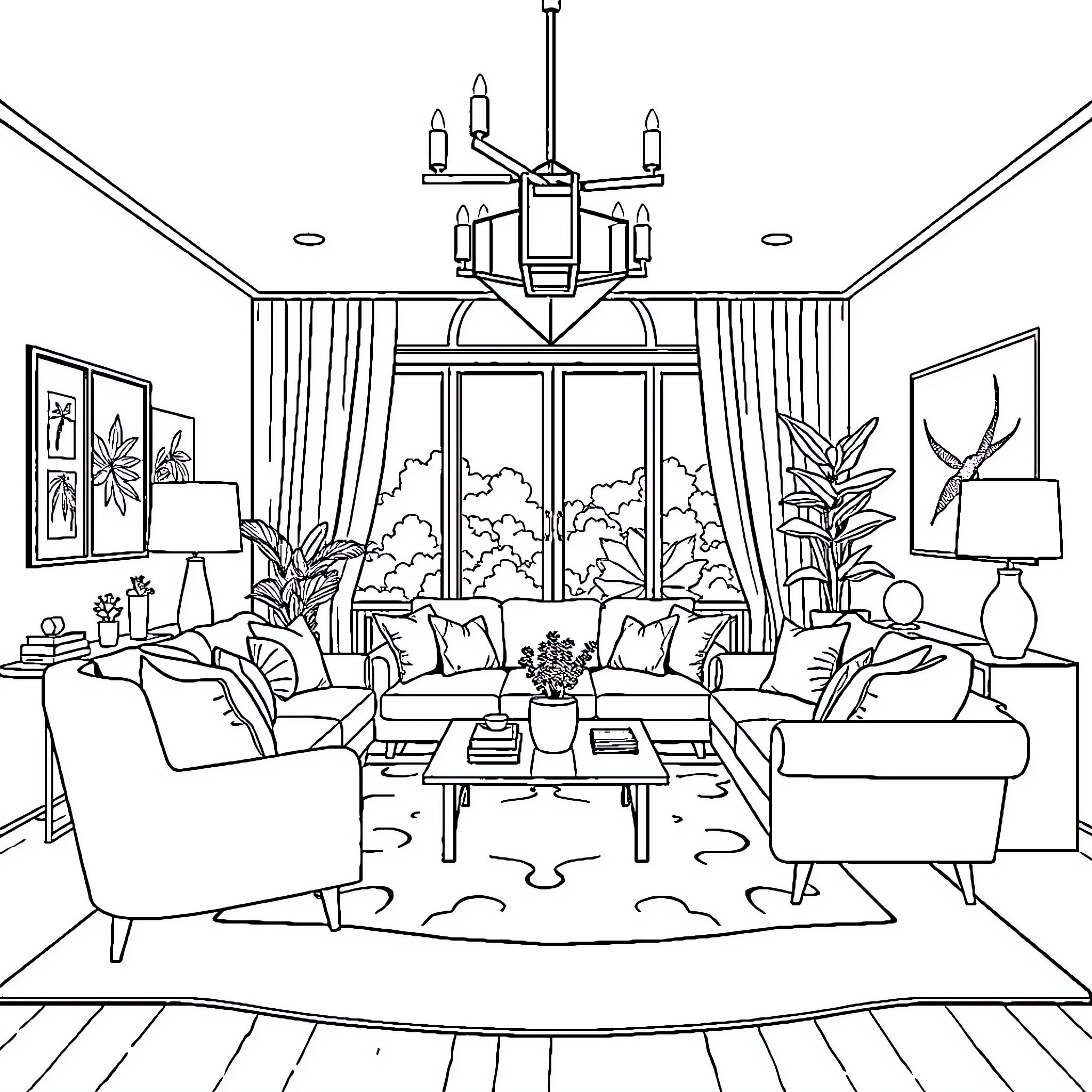 Best Interior Design Coloring Pages (Free Printable PDF)