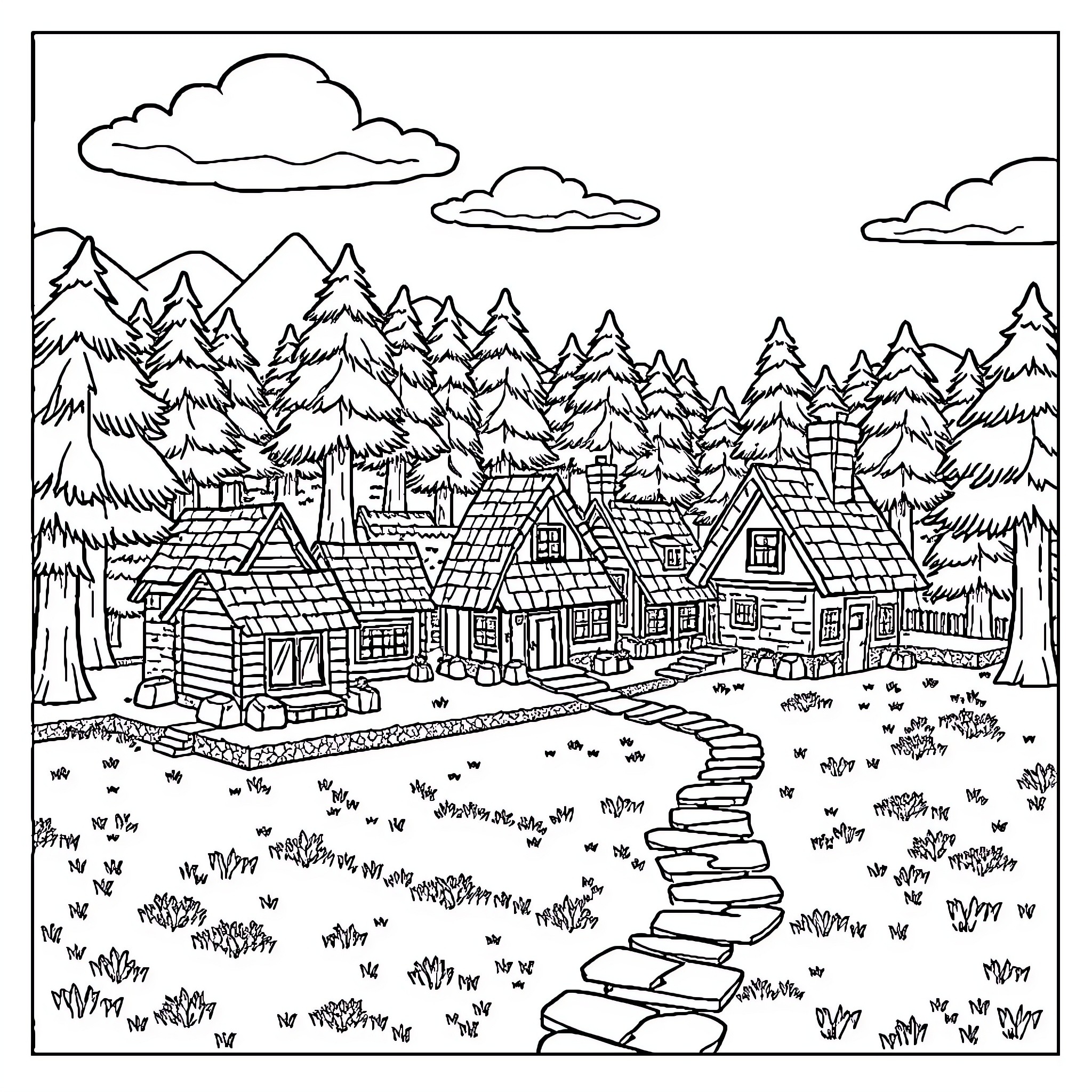 Best Village Coloring Pages (Free Printable PDF)