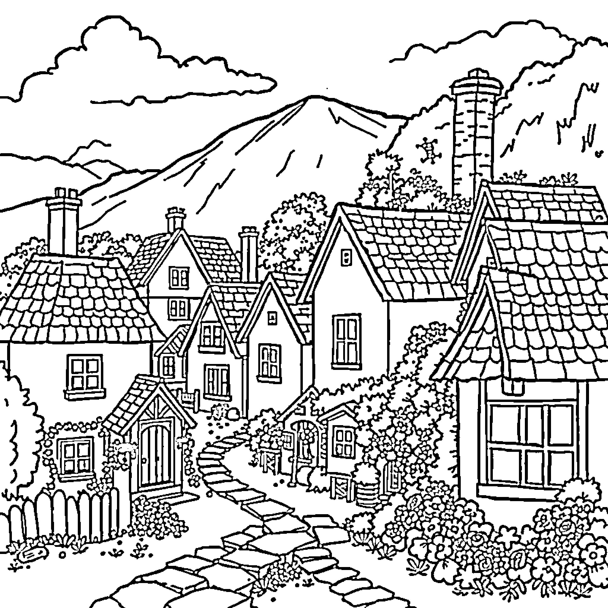 Best Village Coloring Pages (Free Printable PDF)