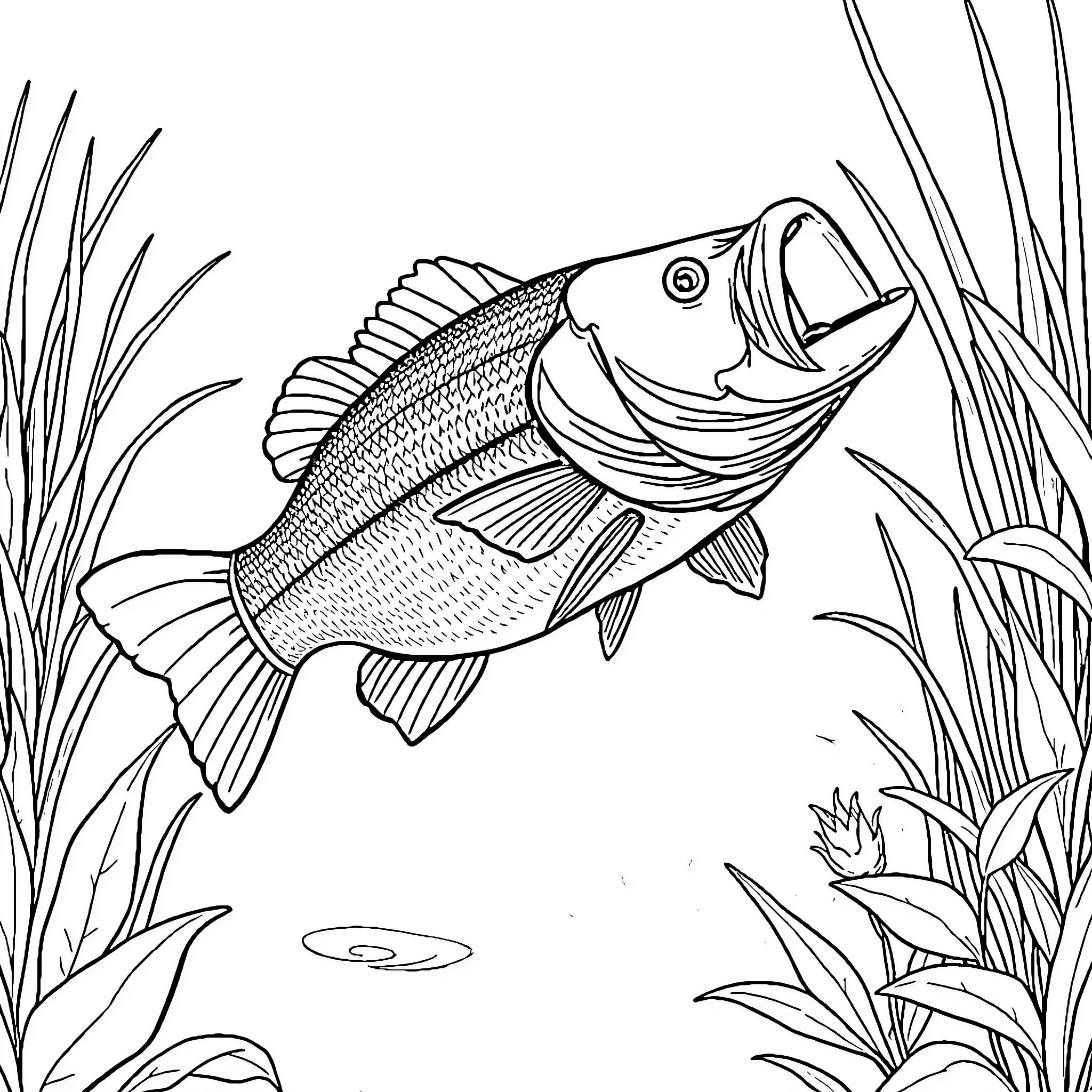 26 Best Bass Coloring Pages (Free Printable PDFs)