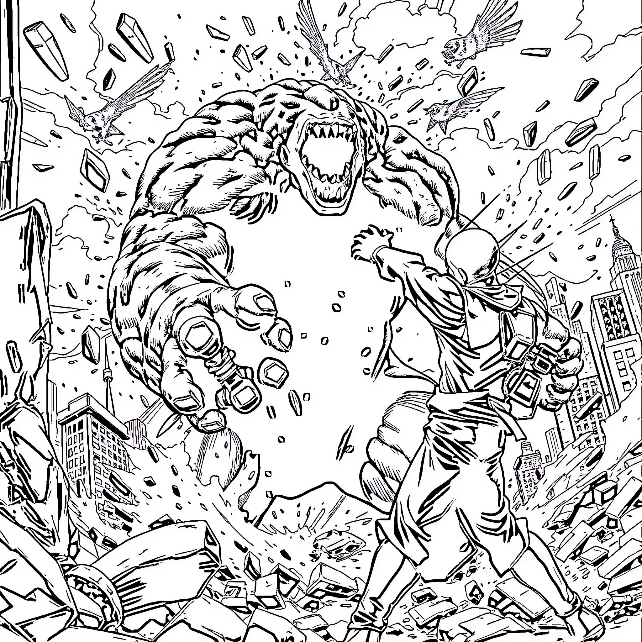 Best One Punch Man Coloring Pages (Free Printable PDF)
