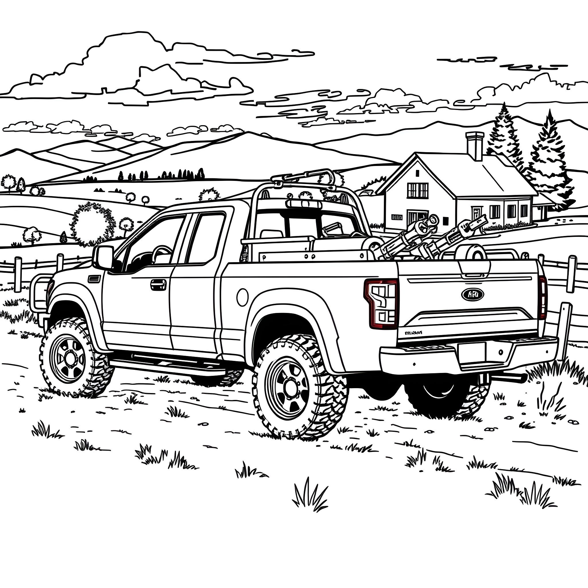 69 Best Pickup Truck Coloring Pages (Free Printable PDFs)