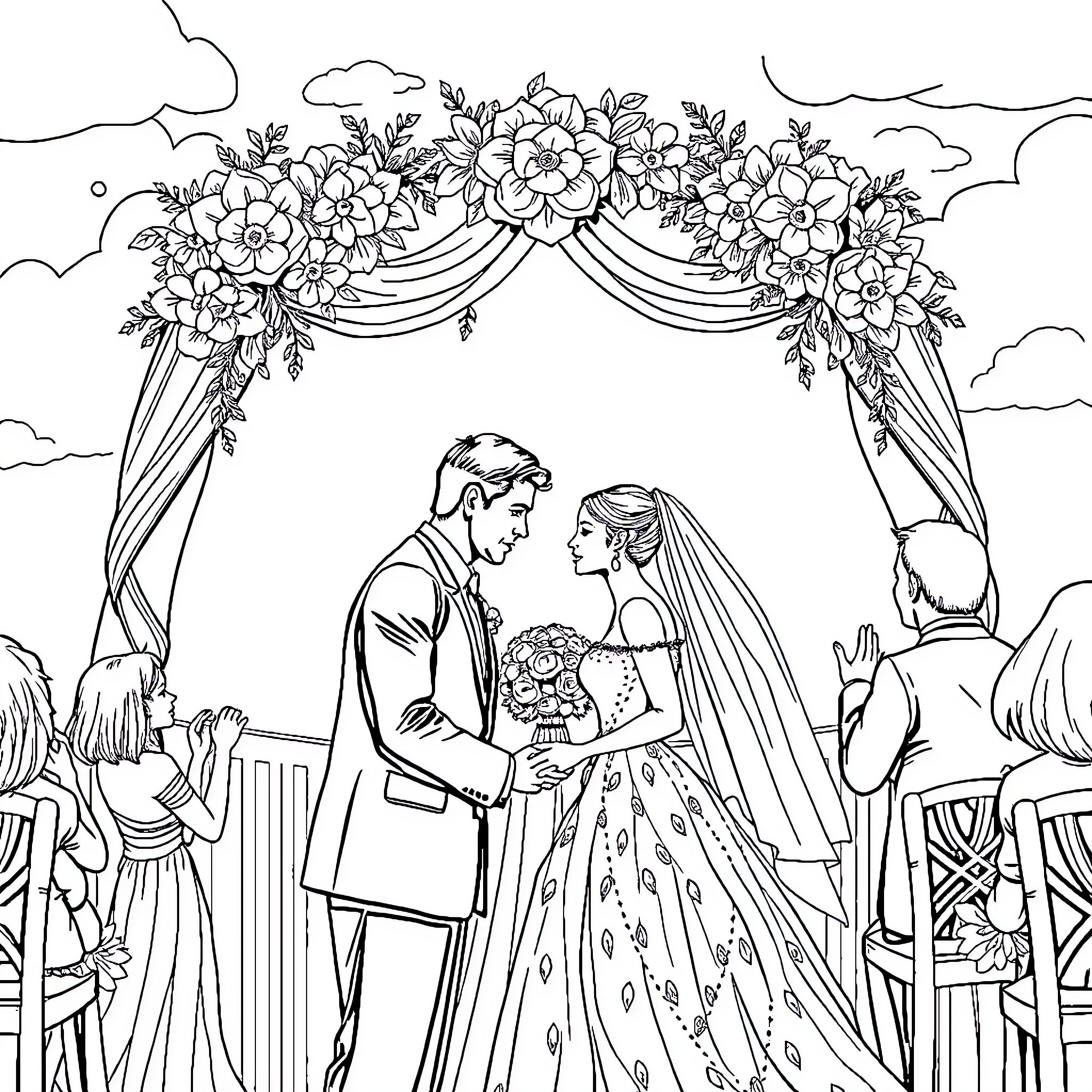 Best Wedding Coloring Pages (Free Printable PDF)