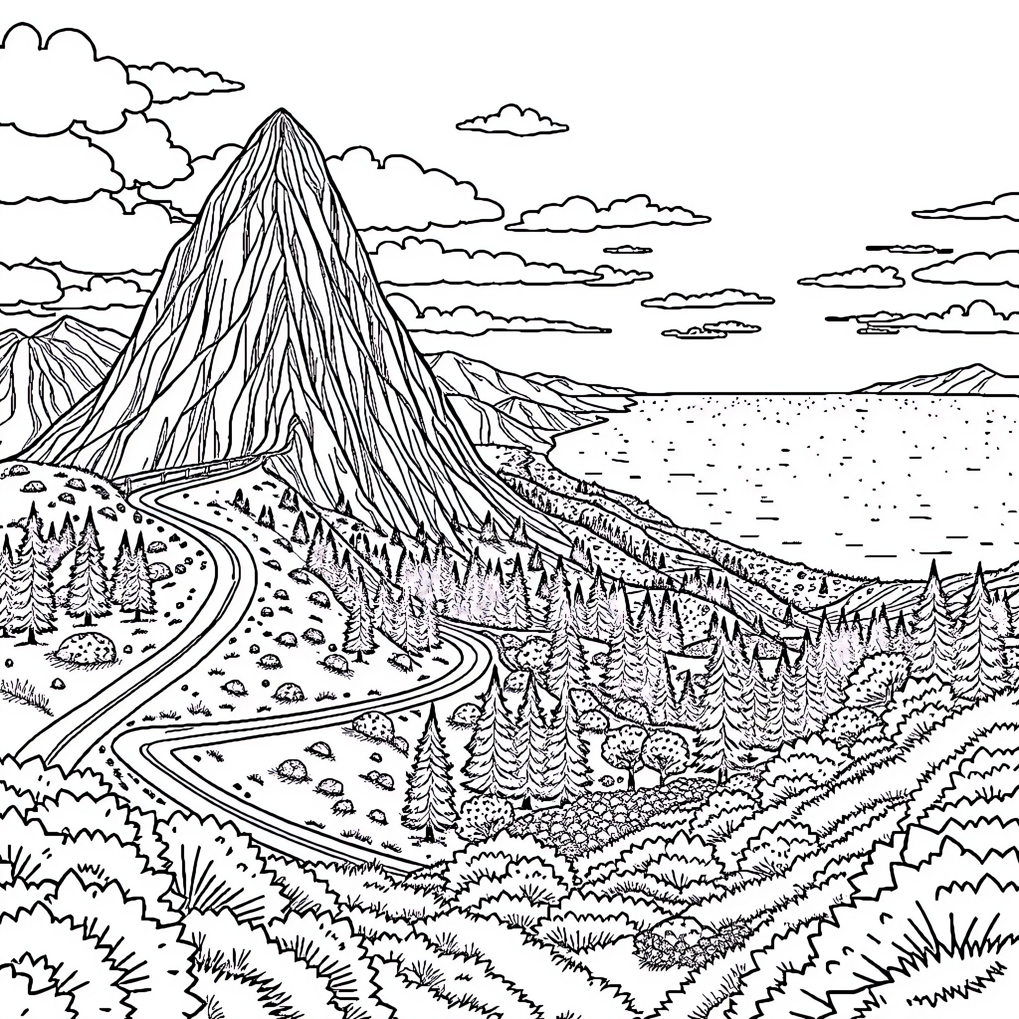 Best Landscape Coloring Pages (Free Printable PDF)