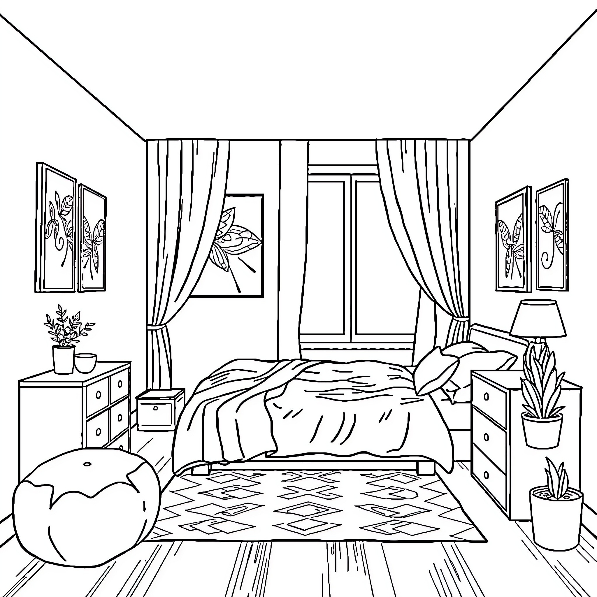 Best Room Coloring Pages (Free Printable PDF)