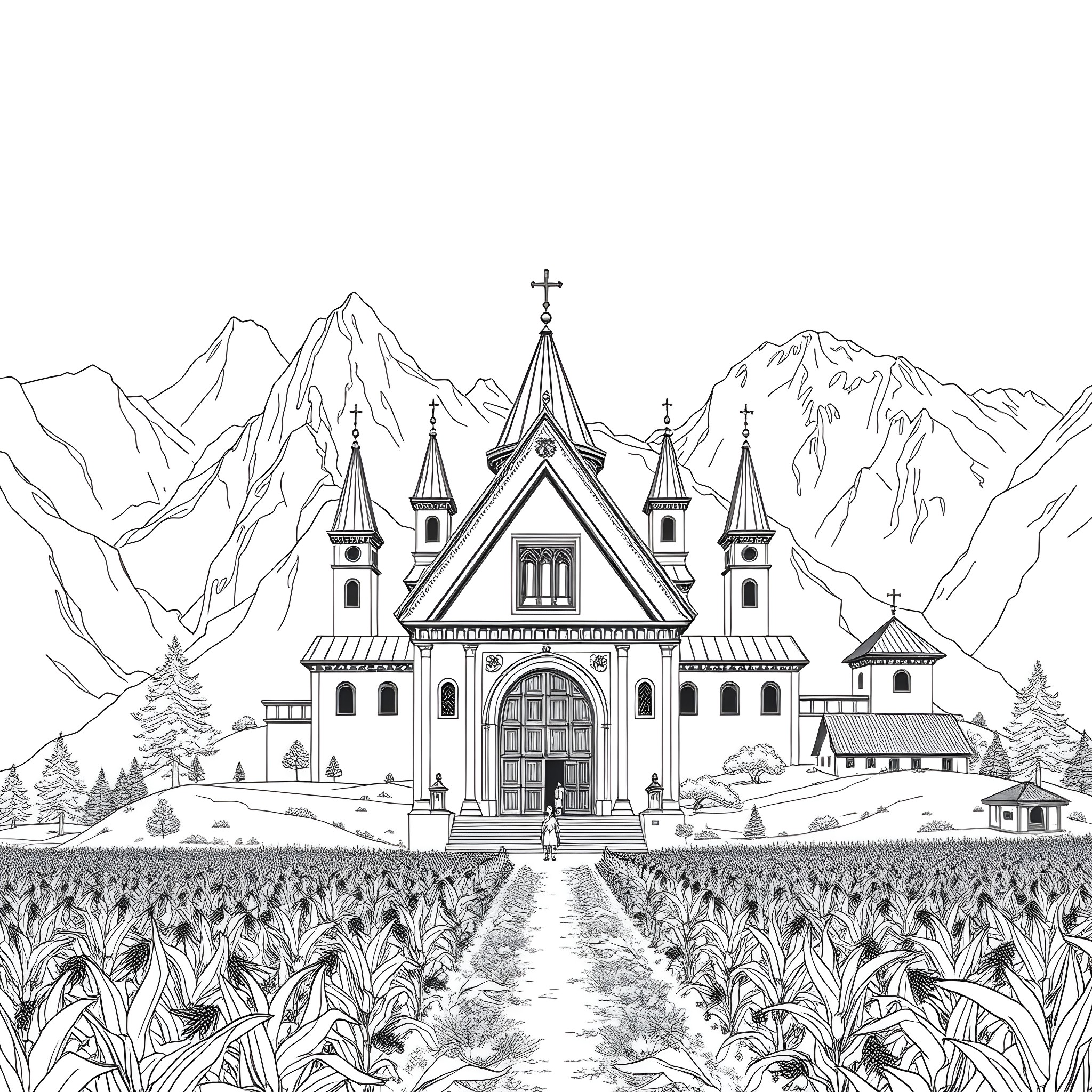 Best Monastery Coloring Pages (Free Printable PDF)