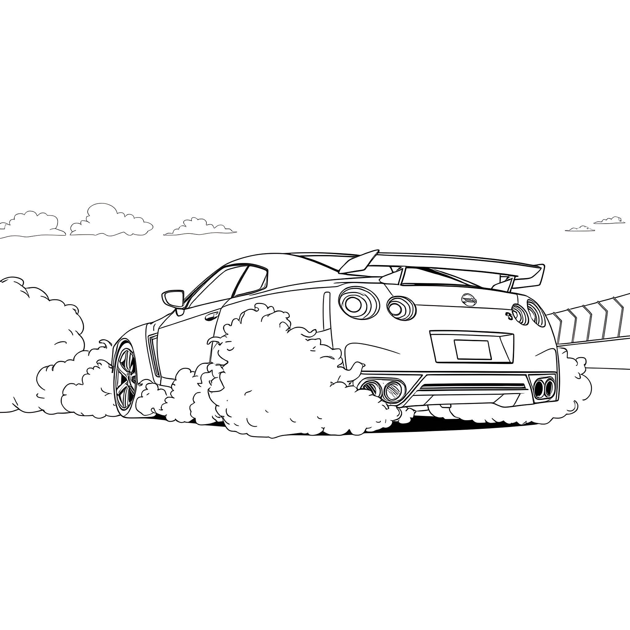 Best Nissan GTR Coloring Pages (Free Printable PDF)