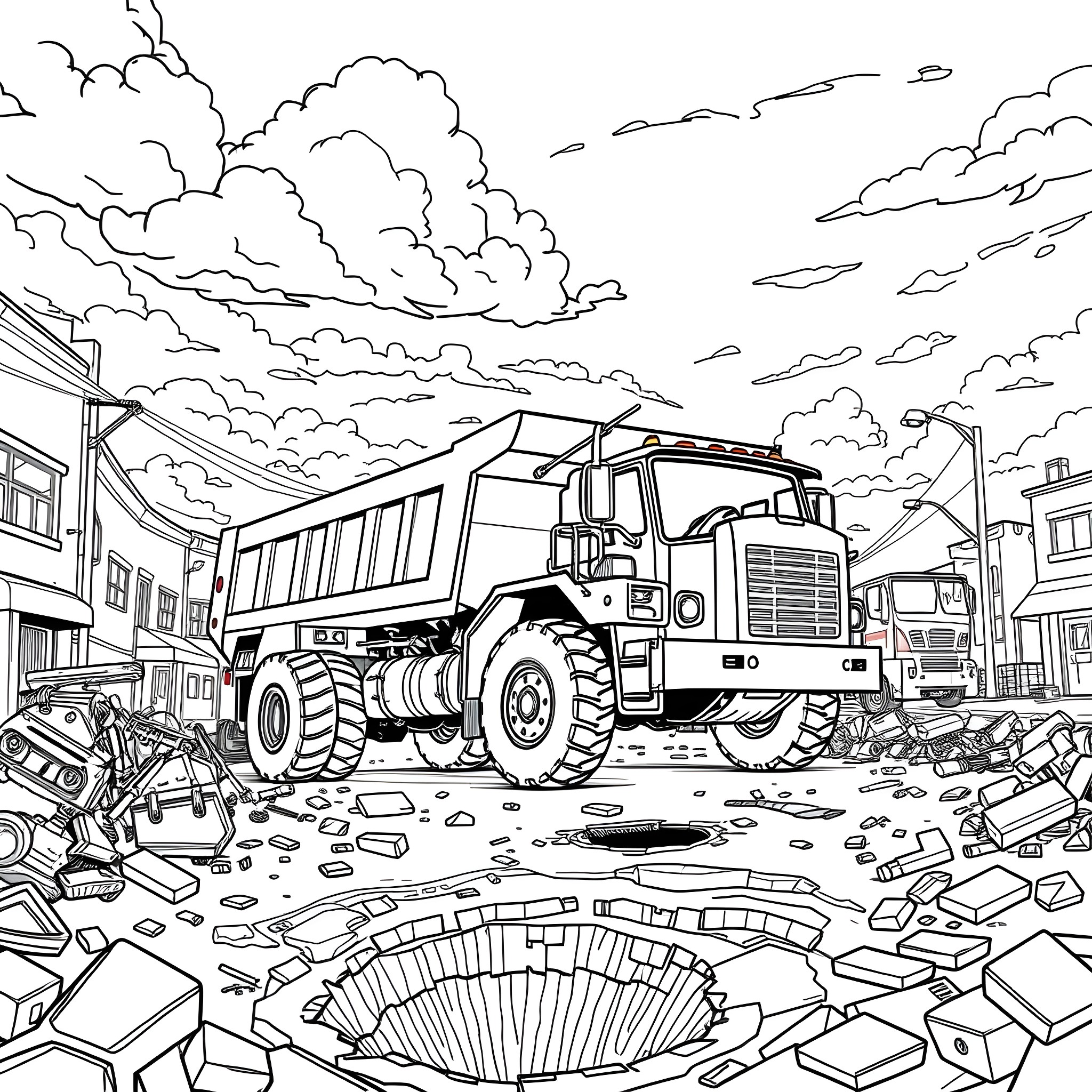 33 Best Construction Vehicle Coloring Pages (Free Printable PDFs)