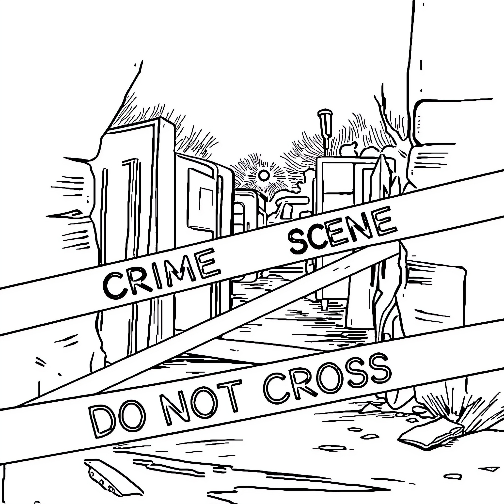 Best Crime Scene Coloring Pages (Free Printable PDF)