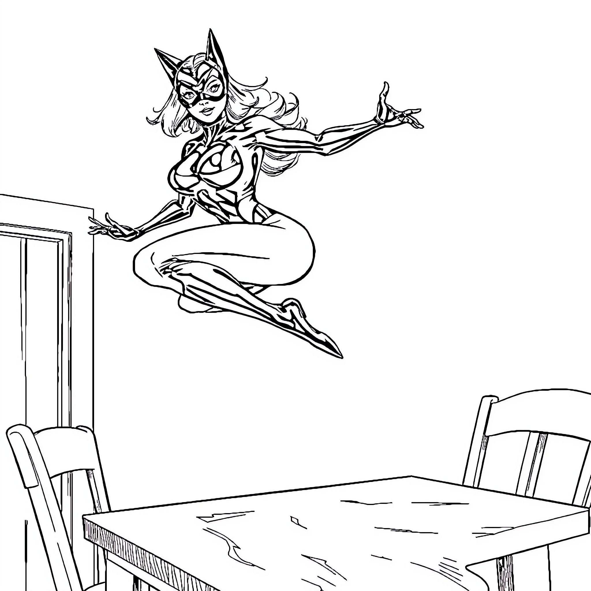 20 Best Cat Woman Coloring Pages (Free Printable PDFs)