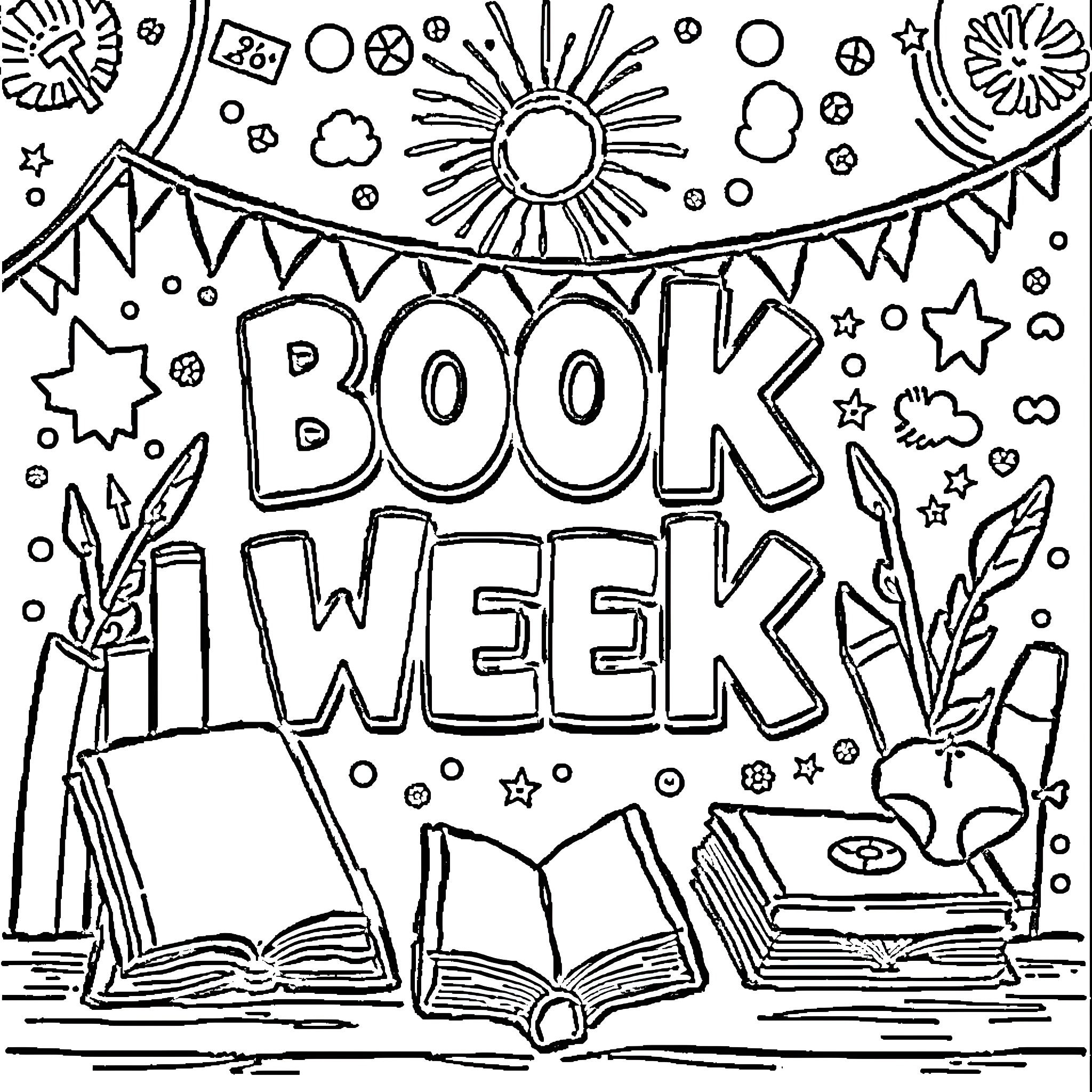 Best Book Coloring Pages (Free Printable PDF)