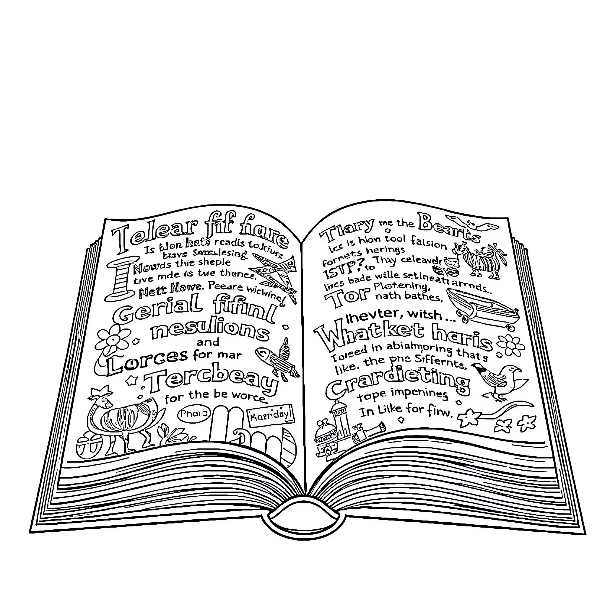 Best Book Coloring Pages (Free Printable PDF)