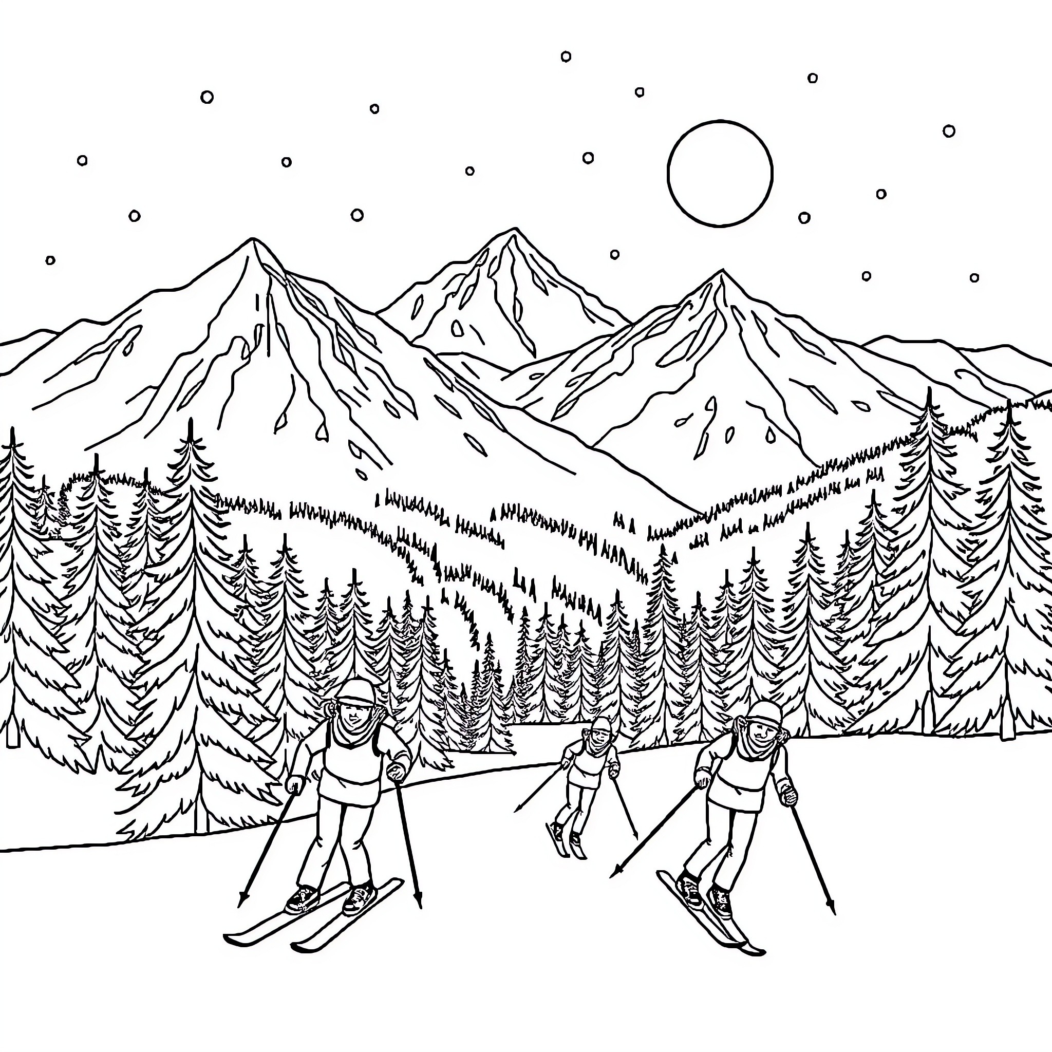 Best Skiing Coloring Pages (Free Printable PDF)