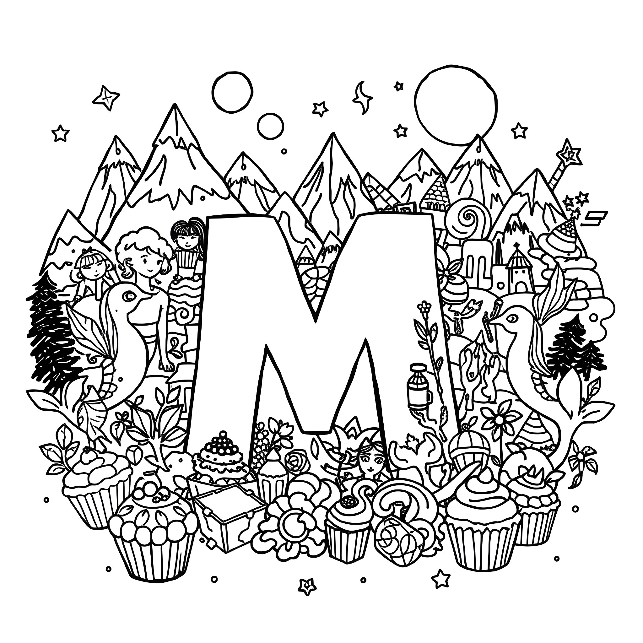 4 Best Letter M Coloring Pages (Free Printable PDFs)